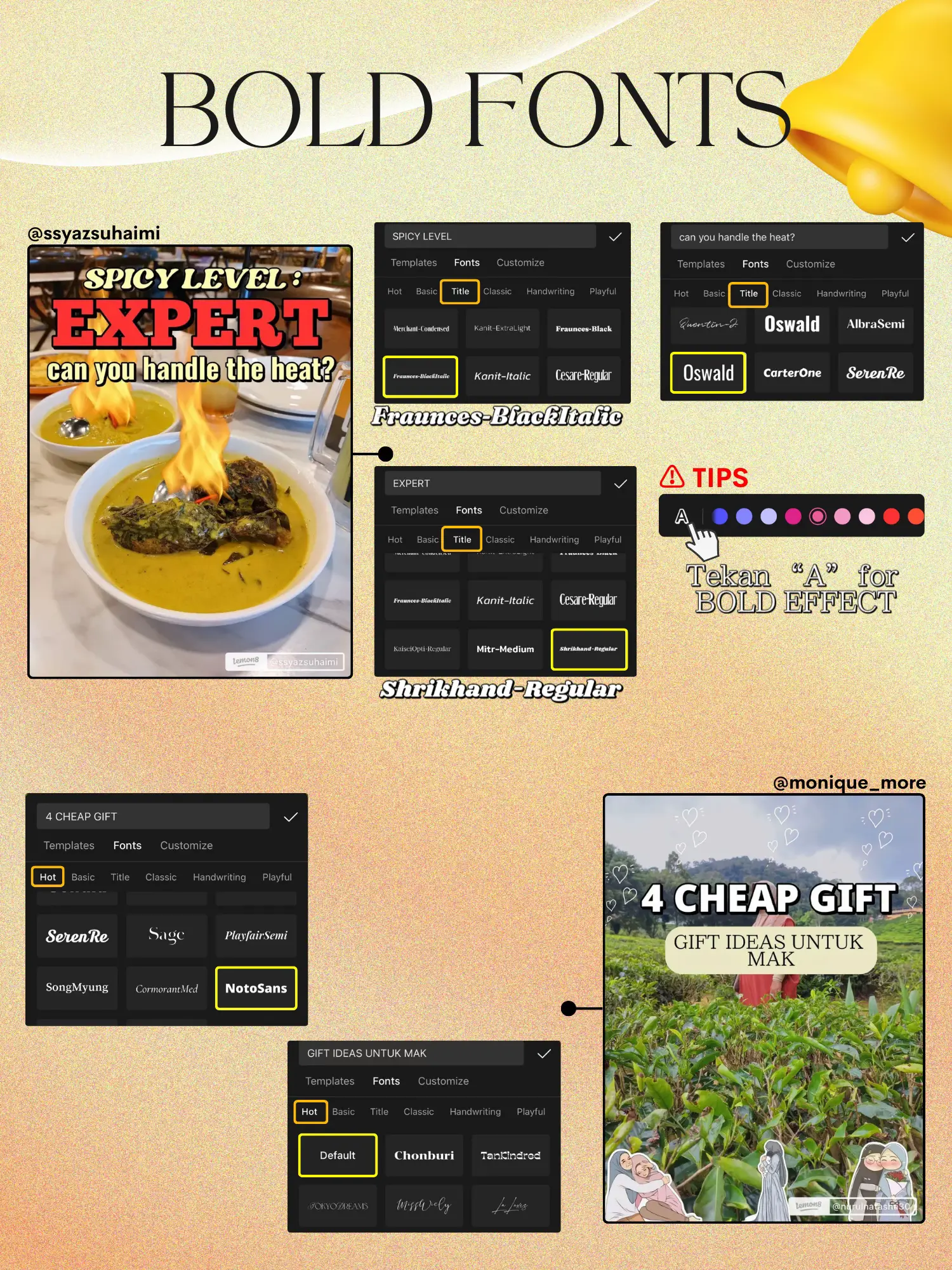 Canva fonts pun available kat Lemon8! | Galeri disiarkan oleh Lemon8_MY ...