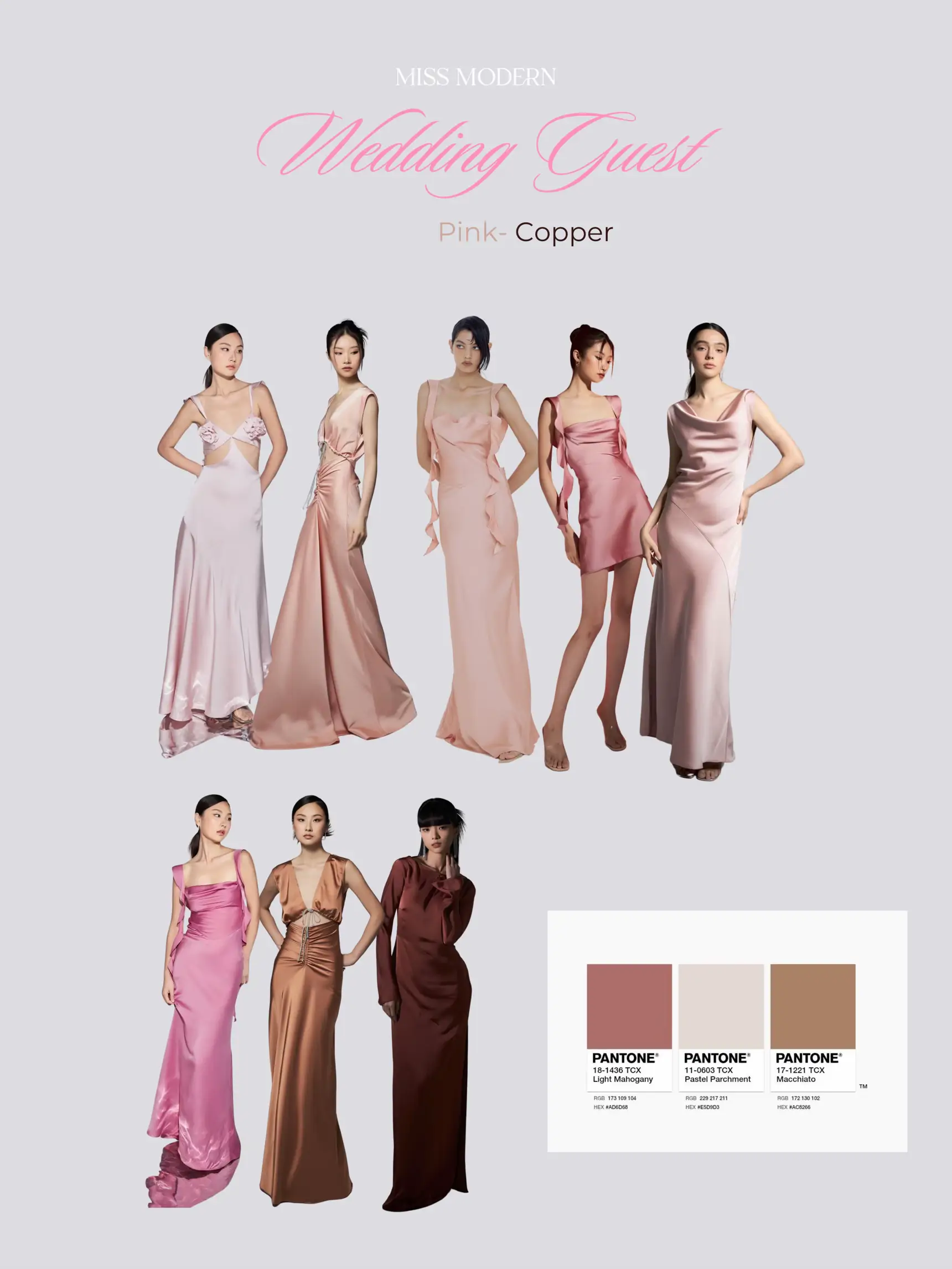 Bridesmaids dress | Pink-Copper EDITION 🤎💓 | แกลเลอรีที่โพสต์โดย MISS ...