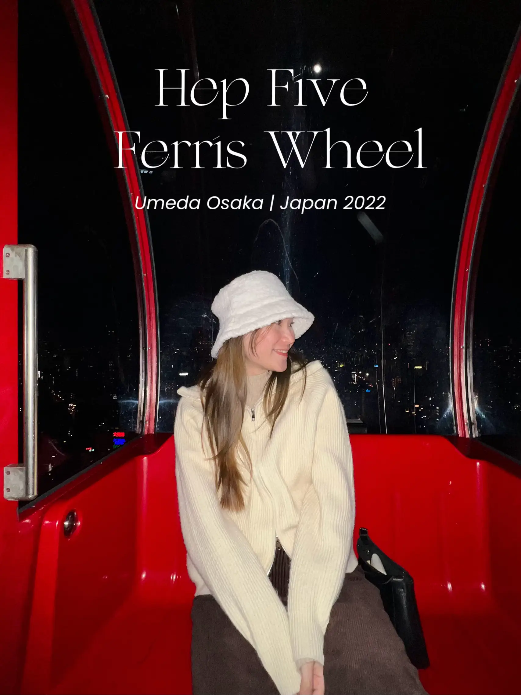 Hep Five Ferris Wheel | ชิงช้าสวรรค์แดงย่าน Umeda | แกลเลอรีที่โพสต์โดย Tiwa | Lemon8