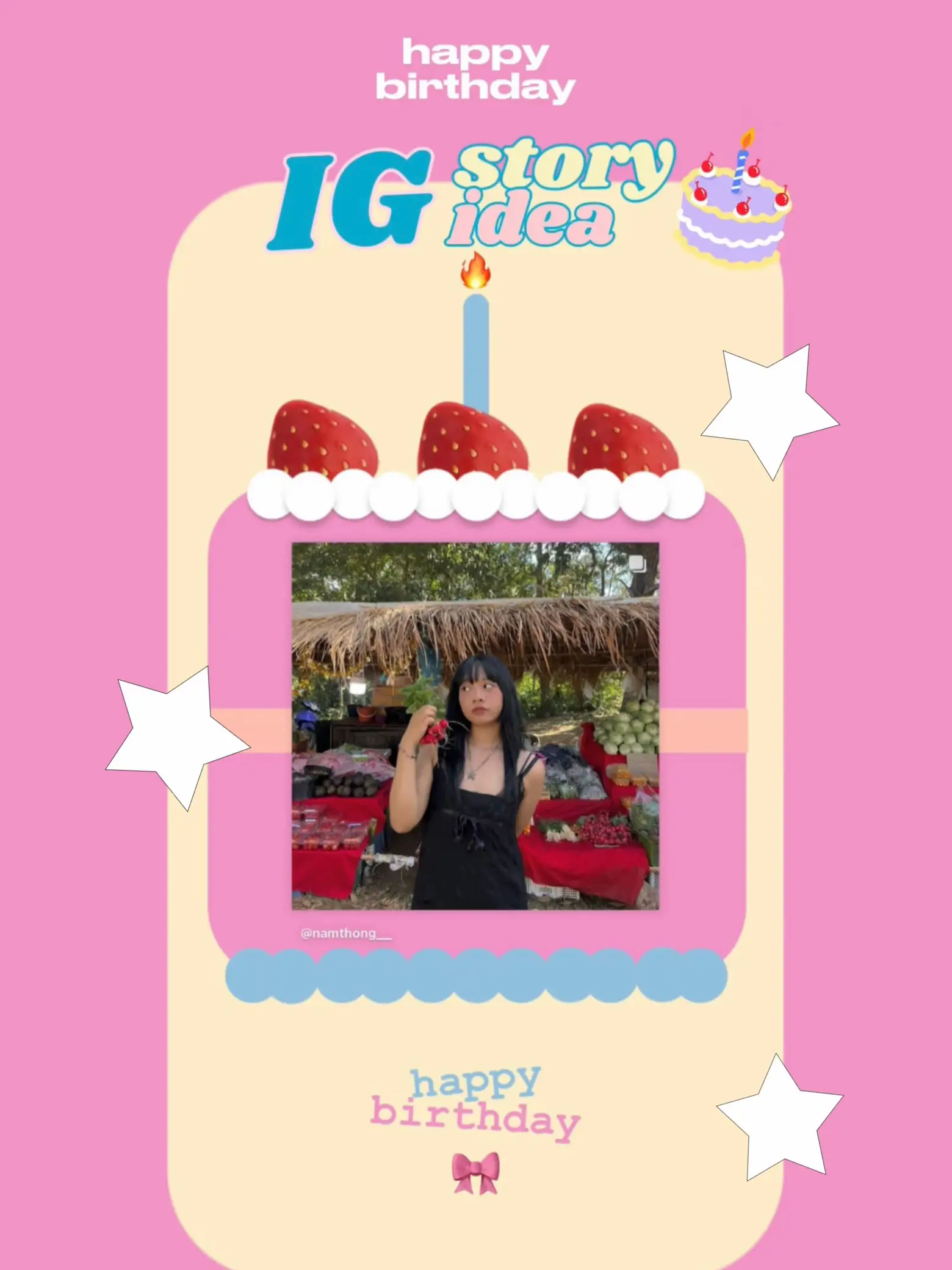 hbd Ig story idea🎂🕯️🎀 | วิดีโอที่เผยแพร่โดย makumtonekun | Lemon8