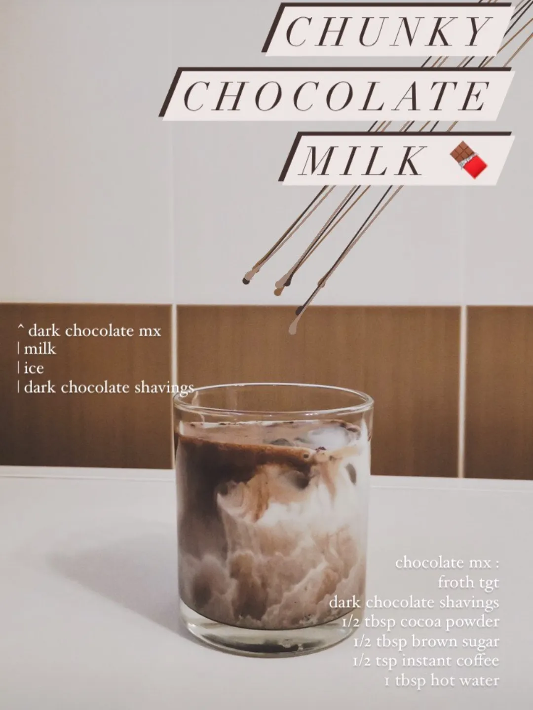 CHUNKY CHOCOLATE MILK 🍫 | Galeri disiarkan oleh cass | Lemon8