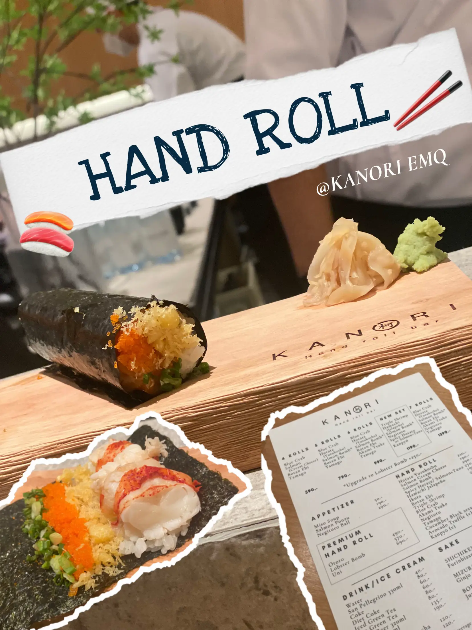 HAND ROLL🥢 เปิดใหม่ในห้าง EMQ 🍣 นำรถเข็นเด็กเข้าร้านได้! | แกลเลอรีที่ ...