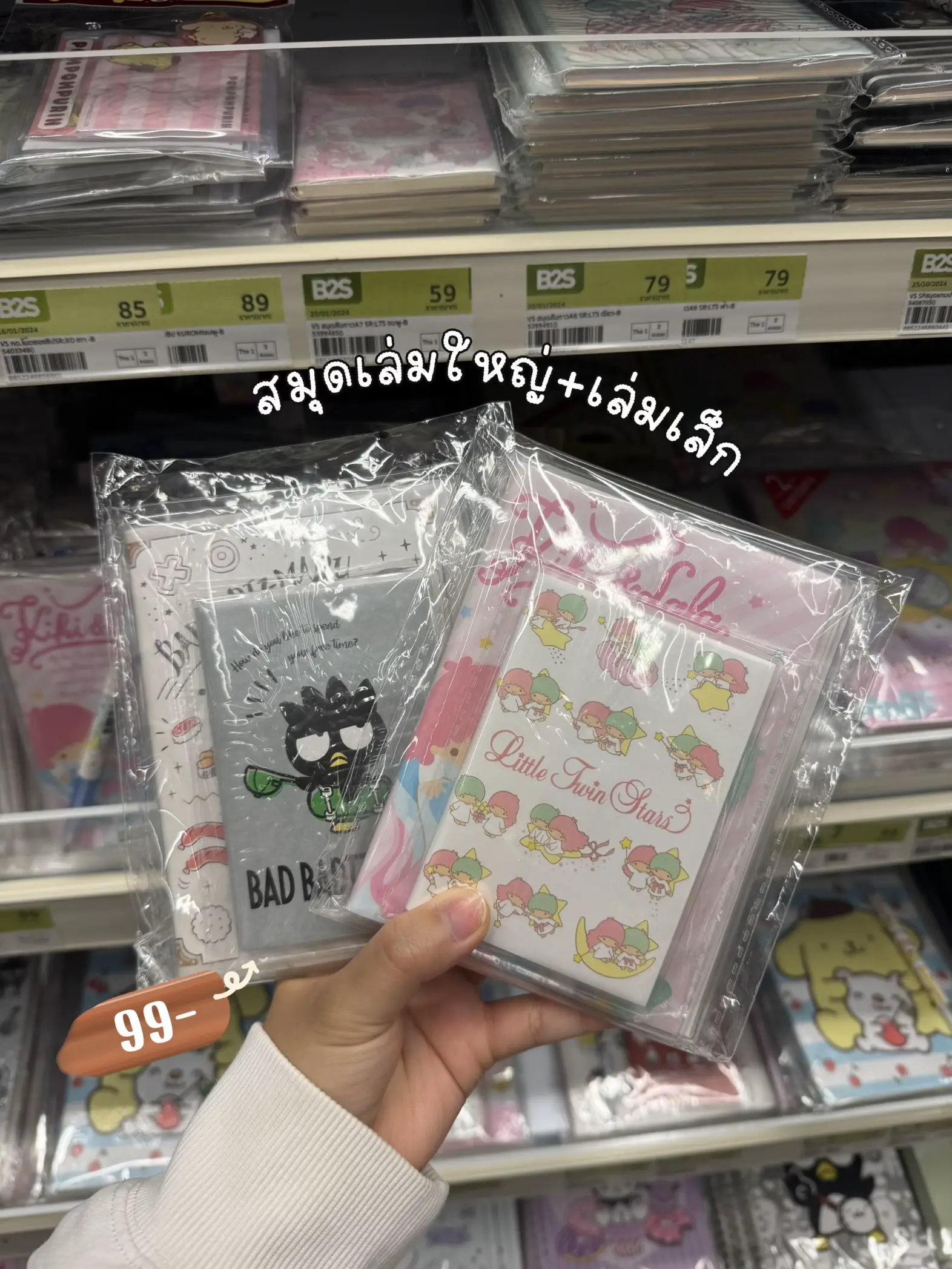 พาส่อง! Sanrio งบไม่เกินหนึ่งแบงค์แดง มีจริงที่ B2S🤩💖 | แกลเลอรีที่โพสต์โดย ออมชอบเรื่องผี | Lemon8