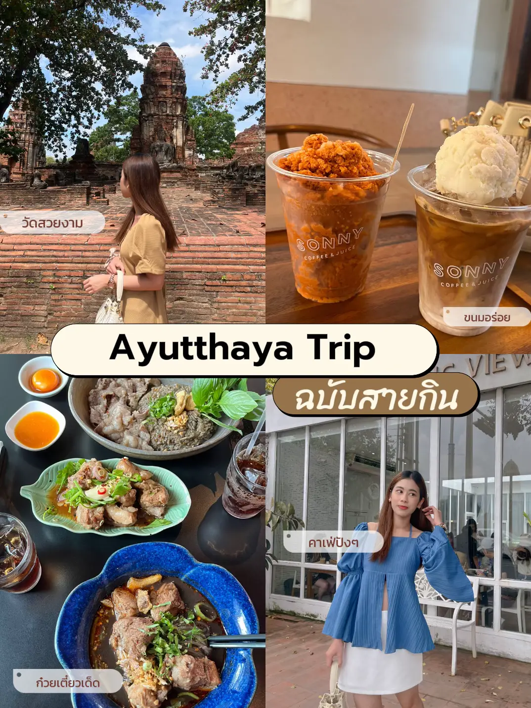 Ayutthaya Trip (ฉบับสายกิน) 🐽 | แกลเลอรีที่โพสต์โดย thunya🦭 | Lemon8