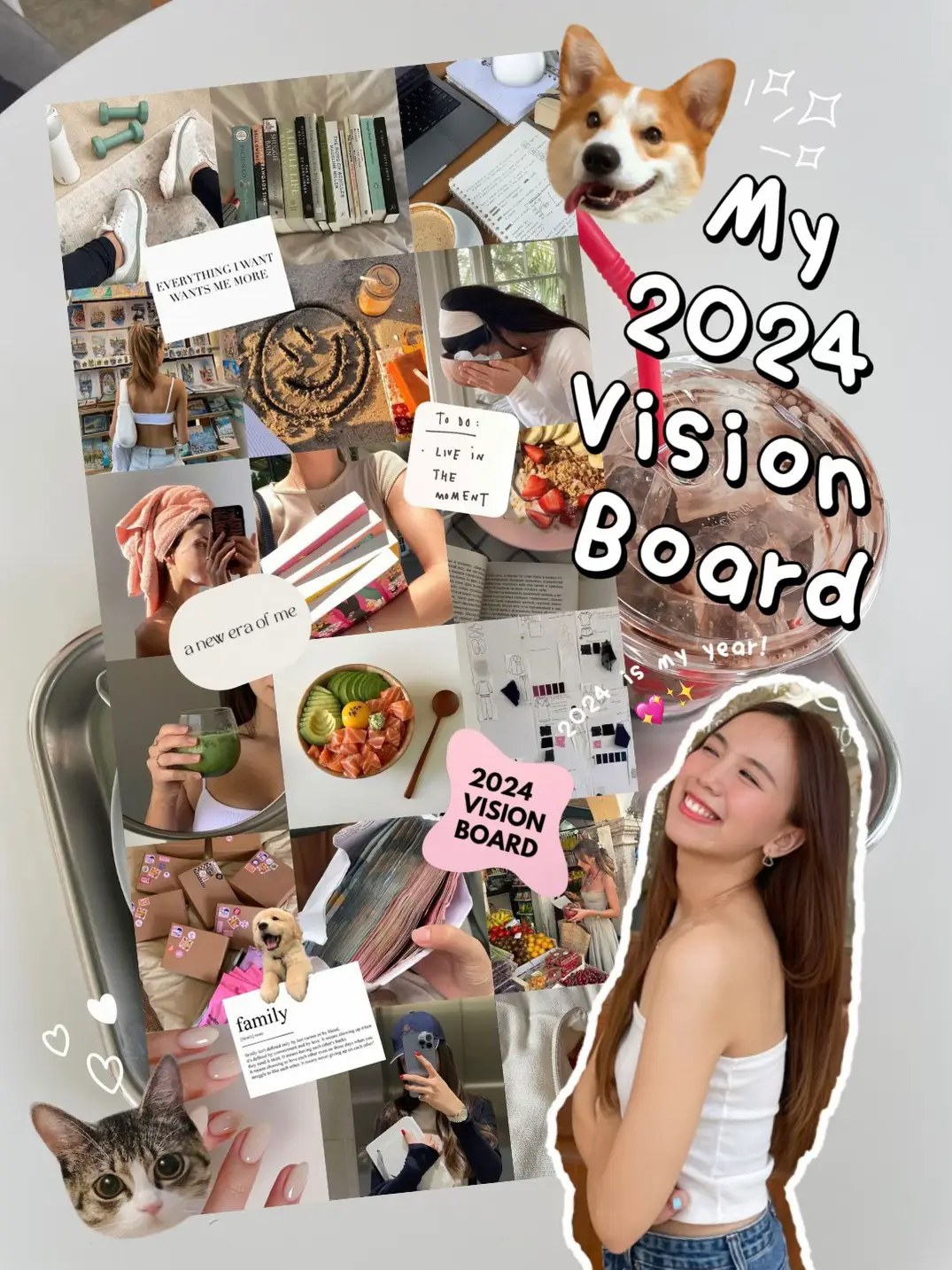 My 2024 Vision Board 💖 แชร์ไอเดียทำ Vision Board 🧸💫 | แกลเลอรีที่โพสต์ ...