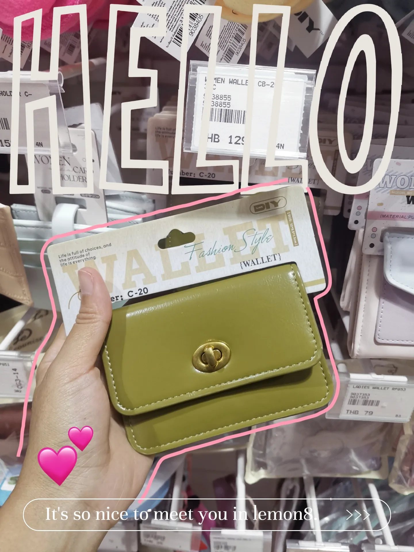 กระเป๋าใส่บัตร ใส่เหรียญน่ารักกกก 😍 | แกลเลอรีที่โพสต์โดย Nanthi🎡 | Lemon8