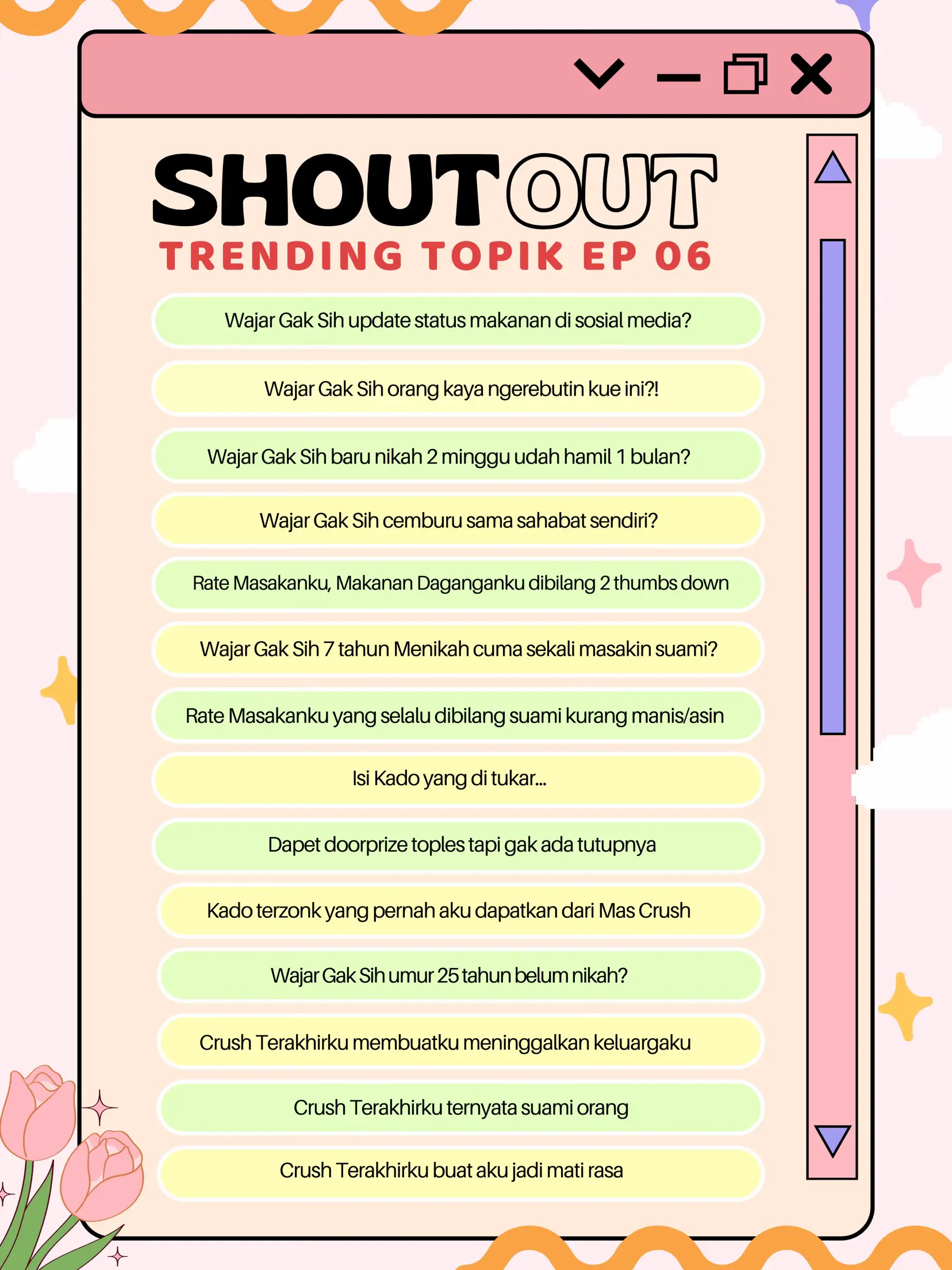 SHOUTOUT: Trending Topik EP06 🥳🥳 | Galeri diposting oleh Lemon8_ID | Lemon8