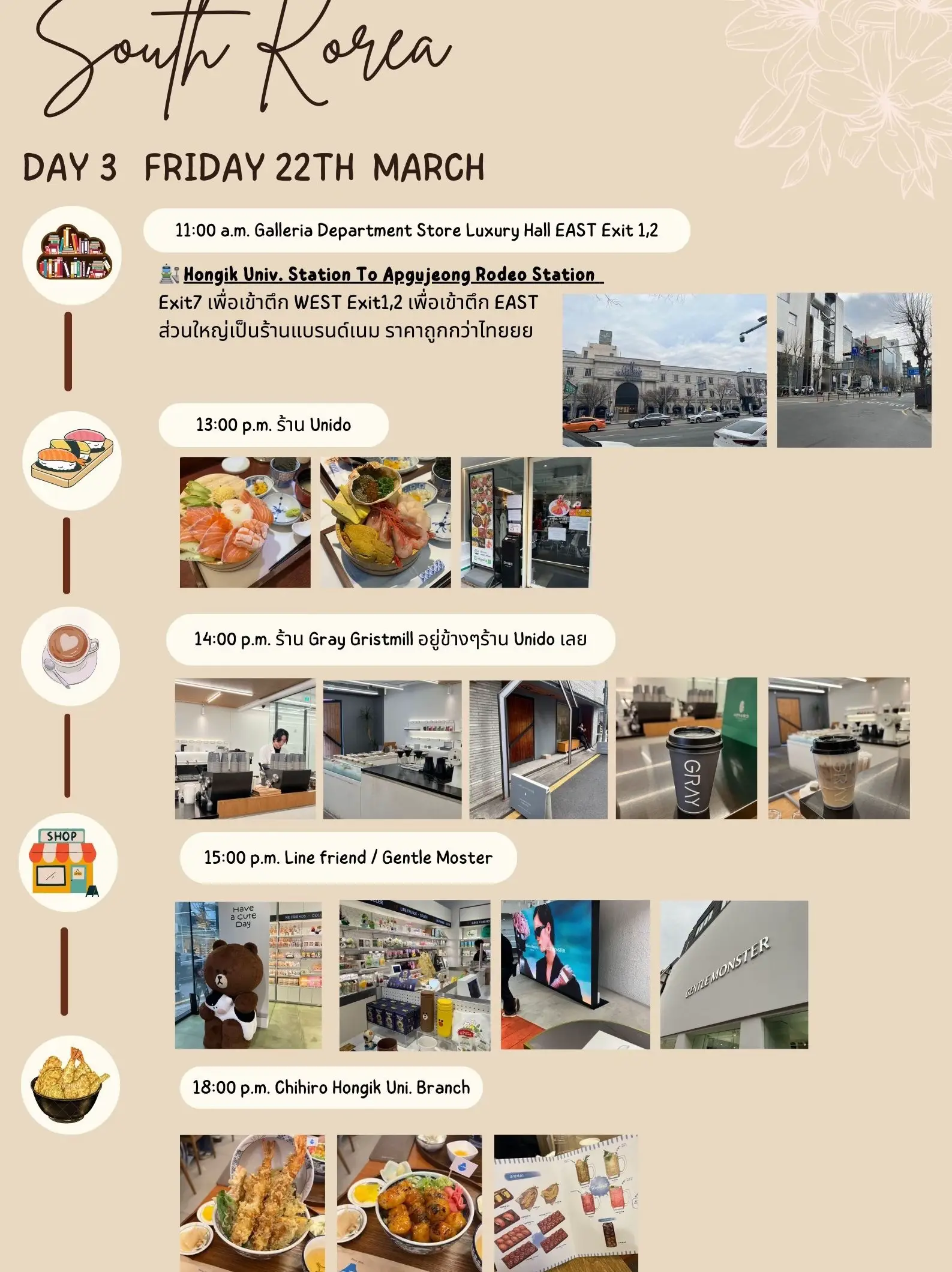 แจกแพลนเที่ยวเกาหลี 5 วัน 4 คืน 🇰🇷 | แกลเลอรีที่โพสต์โดย Firstzy Cheeze | Lemon8