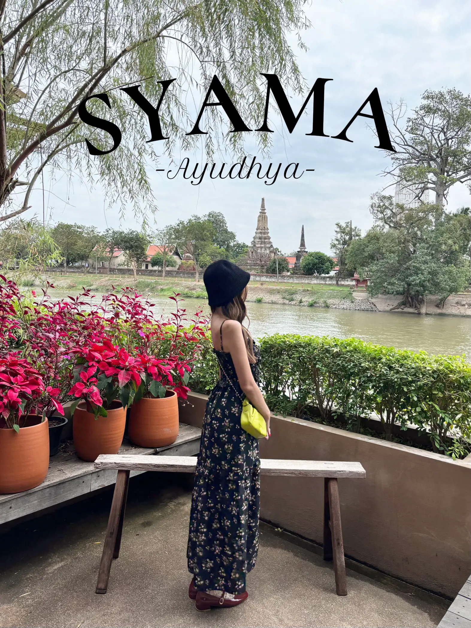 OOTD | ไปทำคอนท์คาเฟ่อยุธยา SYAMA AYUDHYA🛕วิวริมน้ำสวยปัง | แกลเลอรีที่โพสต์โดย rawizz_ | Lemon8