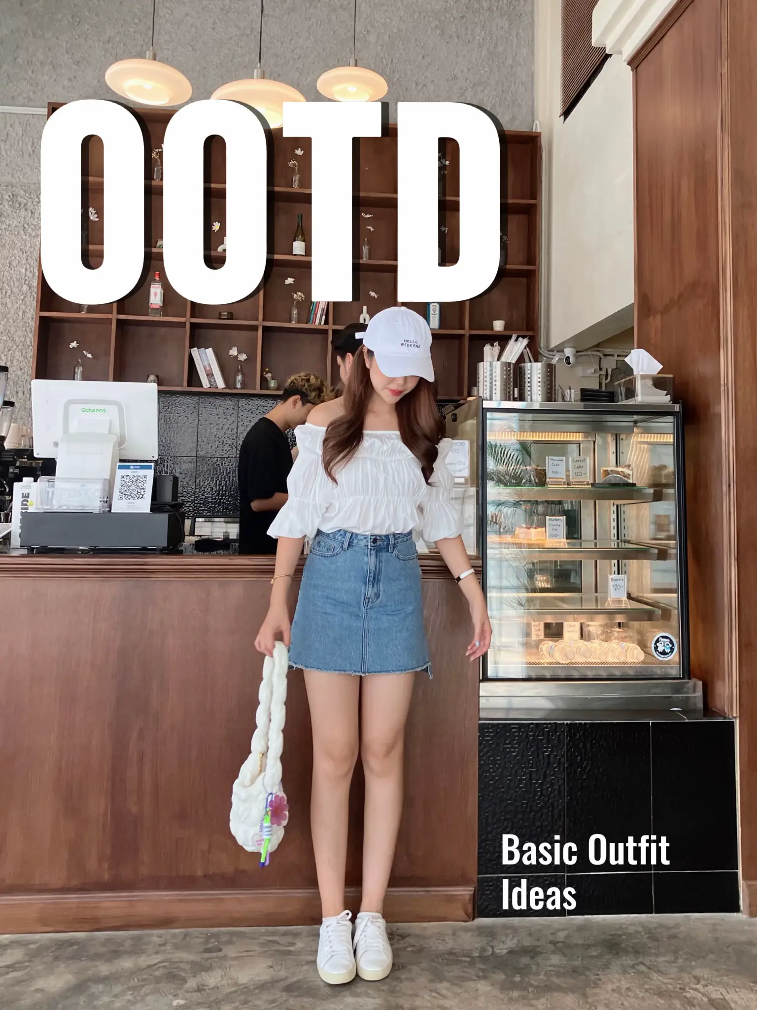 OOTD : แต่งตัวง่ายๆ เสื้อขาวกับกระโปรงยีนส์ | แกลเลอรีที่โพสต์โดย Gimmickjeans | Lemon8