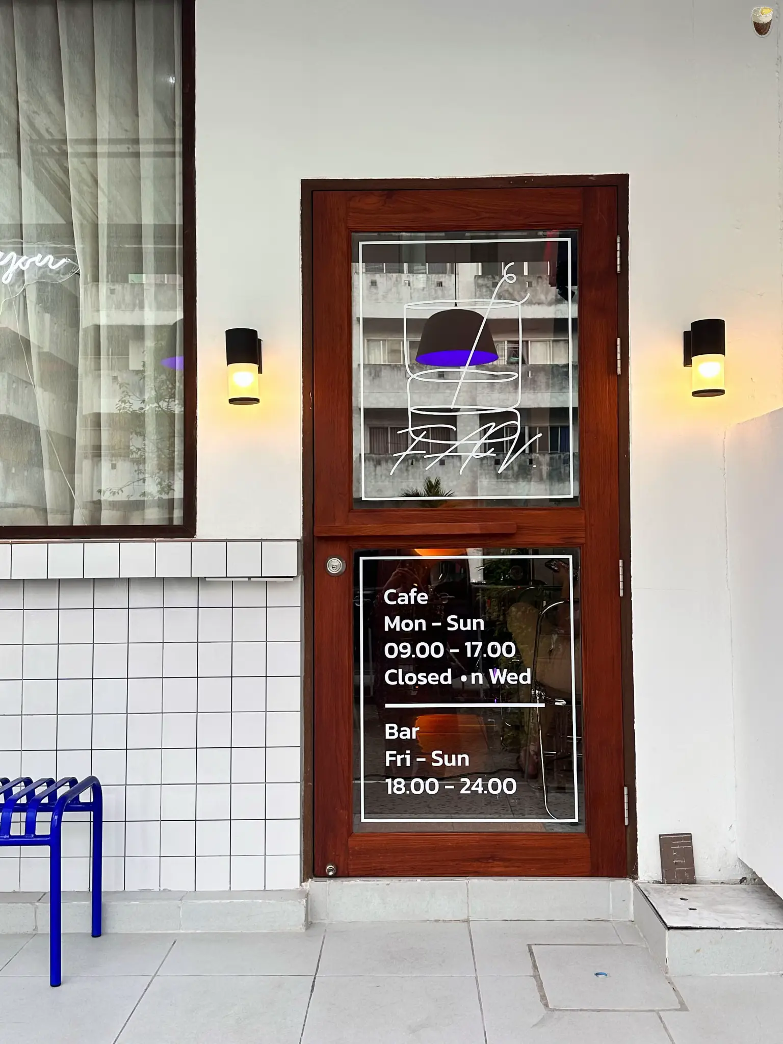 Fav. 🍸 Cafe & Bar reopened. Located in Bang Hundred Thousand 📷 ...