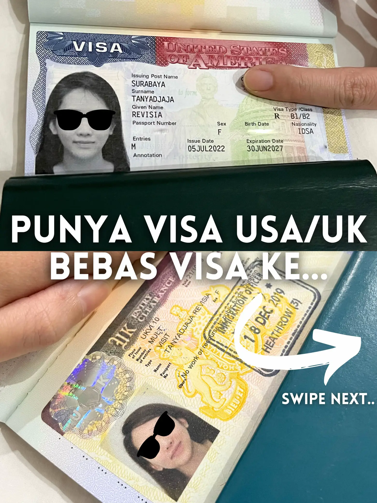 ‼️PUNYA VISA USA/UK, BEBAS VISA KE..⁉️ | แกลเลอรีที่โพสต์โดย Revisia | Lemon8