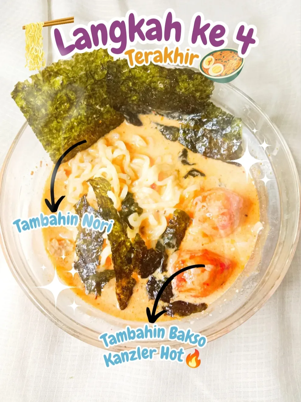RAMEN HACK VIRAL 4 BAHAN PEDAS CREAMY MO NANGIS😭 | Galeri diposting oleh Hana | Lemon8