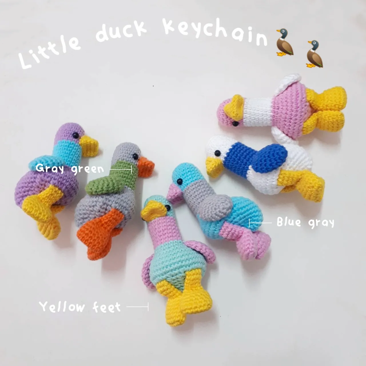 Little duck keychain 🦆🦆 | แกลเลอรีที่โพสต์โดย บ้านไหมปลายเข็ม | Lemon8
