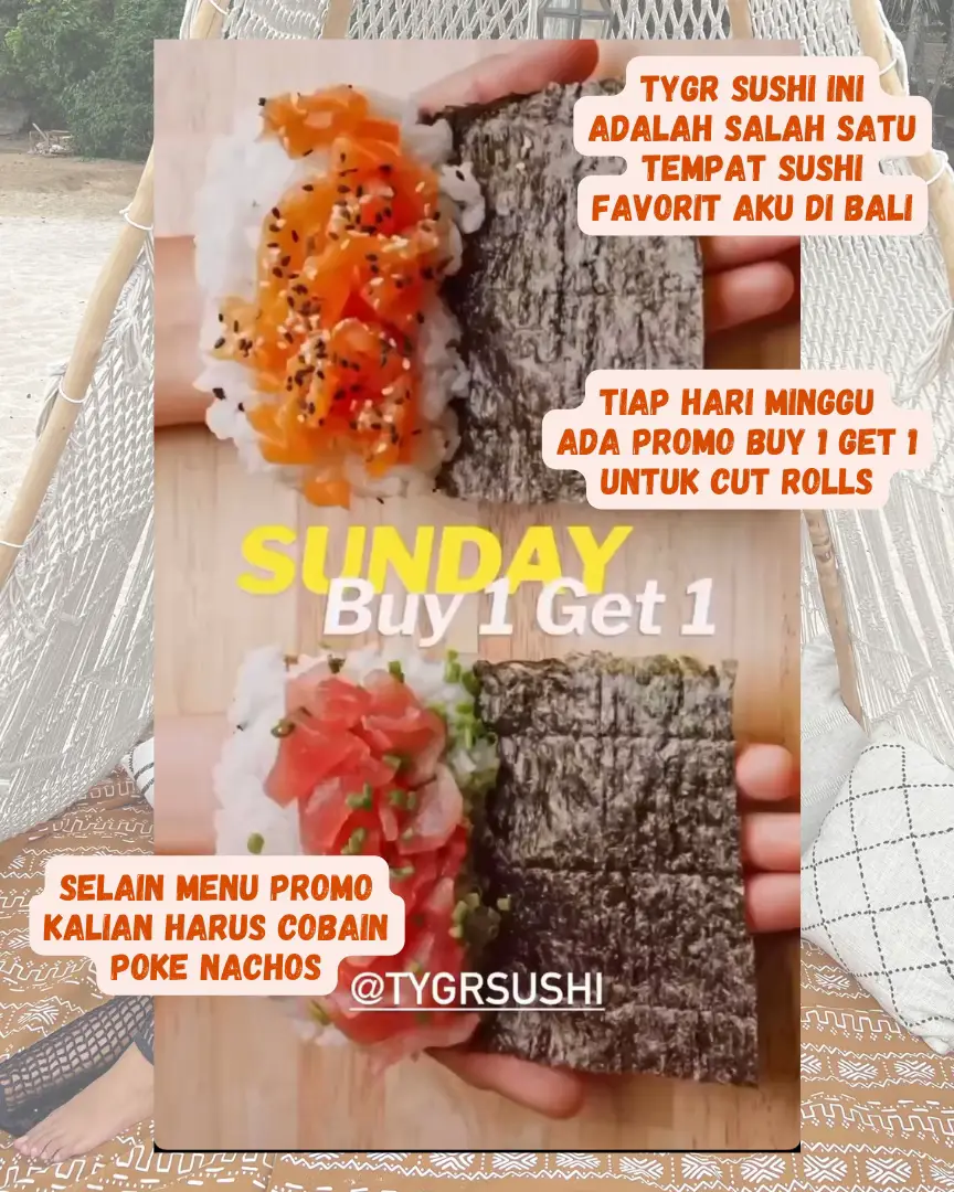 COBAIN PROMO INI KALAU MAU MAKAN SUSHI DI BALI | Galeri diposting oleh Veronica | Lemon8