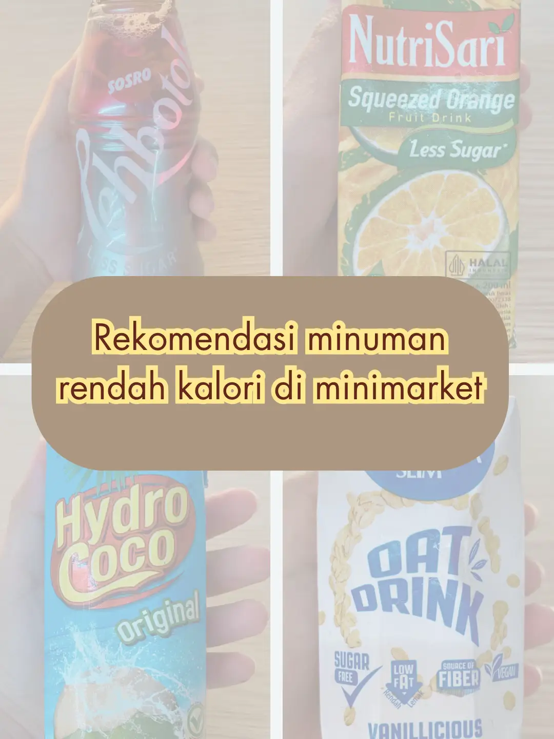 Rekomendasi Minuman Rendah Kalori | Galeri diposting oleh Tazzle | Lemon8
