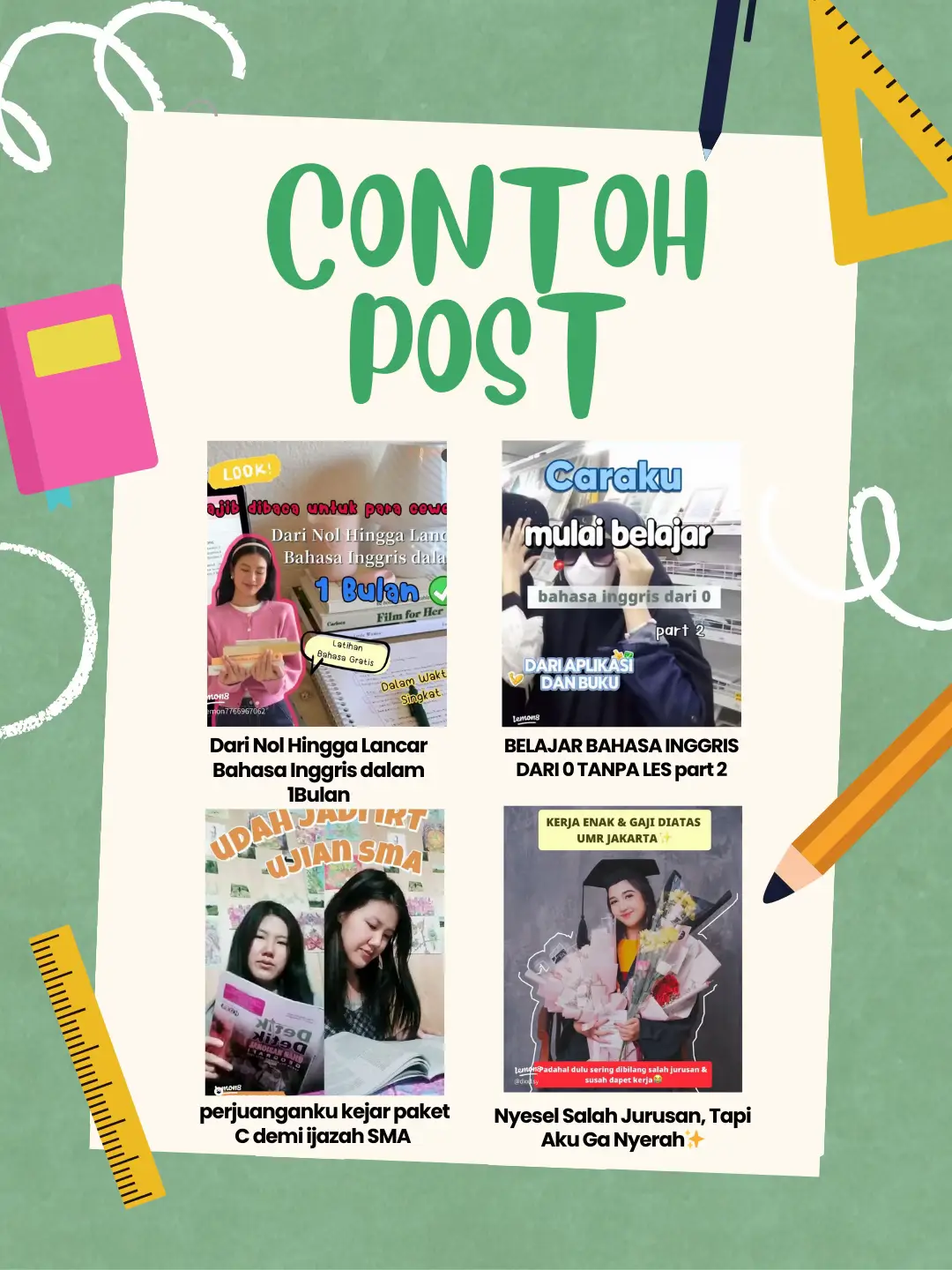 Post Challenge Ep94: #PerjuanganBelajar | Galeri diposting oleh Lemon8_ID | Lemon8