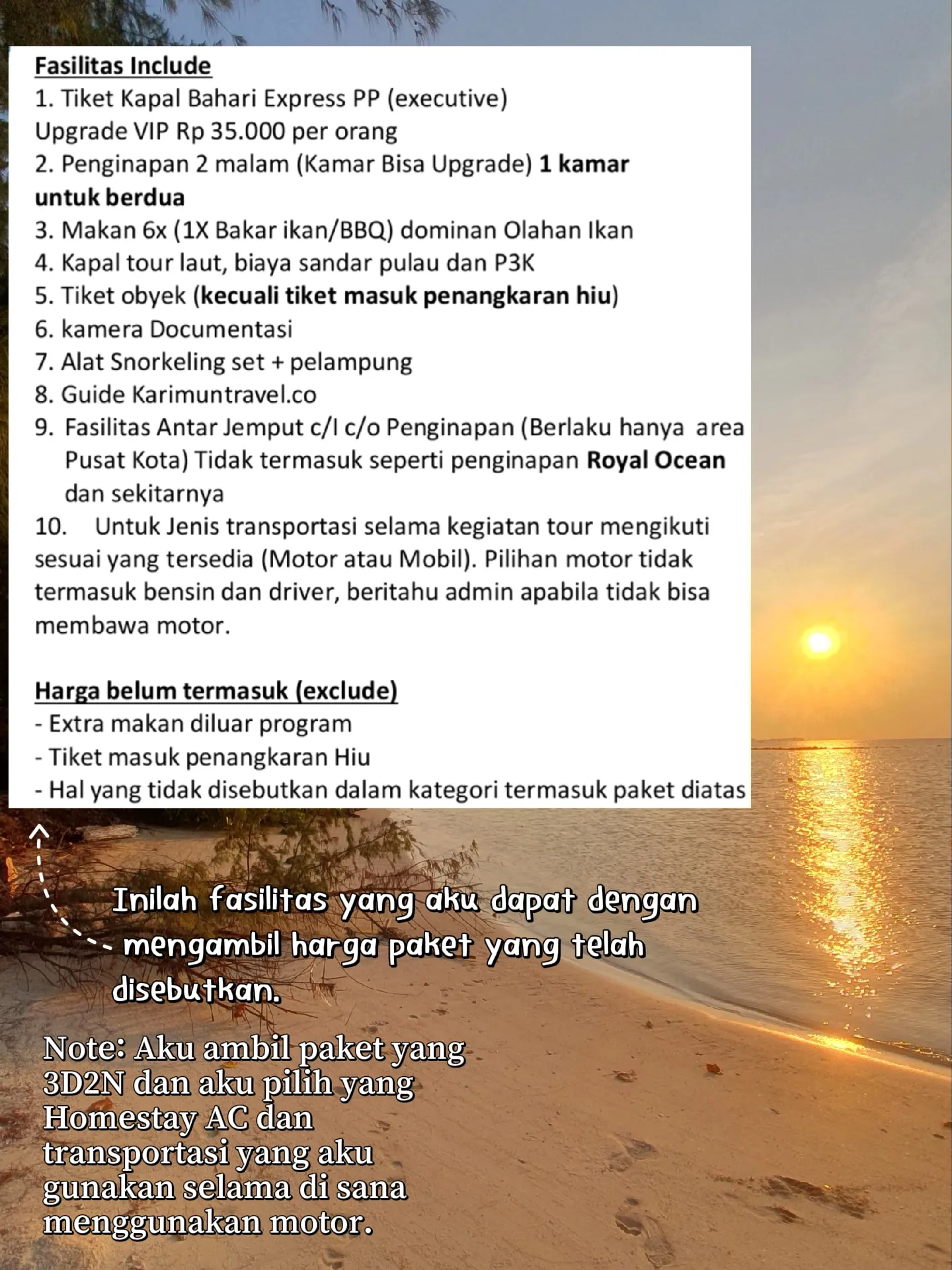 Habis berapa sih ke Karimunjawa 3D2N? | Galeri diposting oleh Citra NF♡ | Lemon8