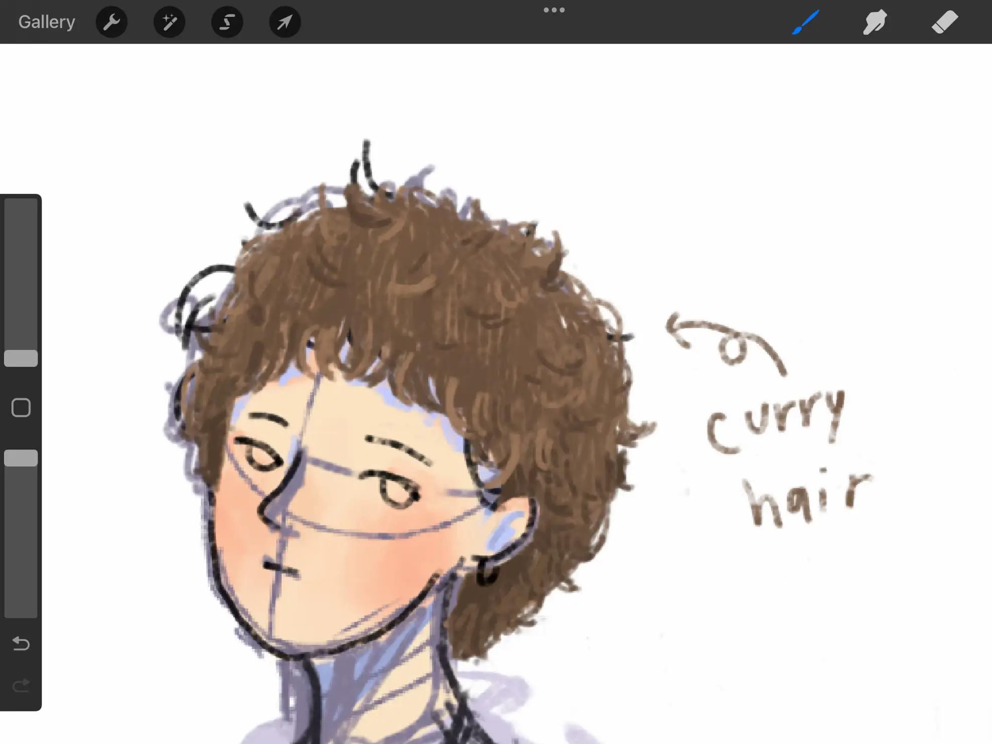 How To Draw Boy Hair Curly