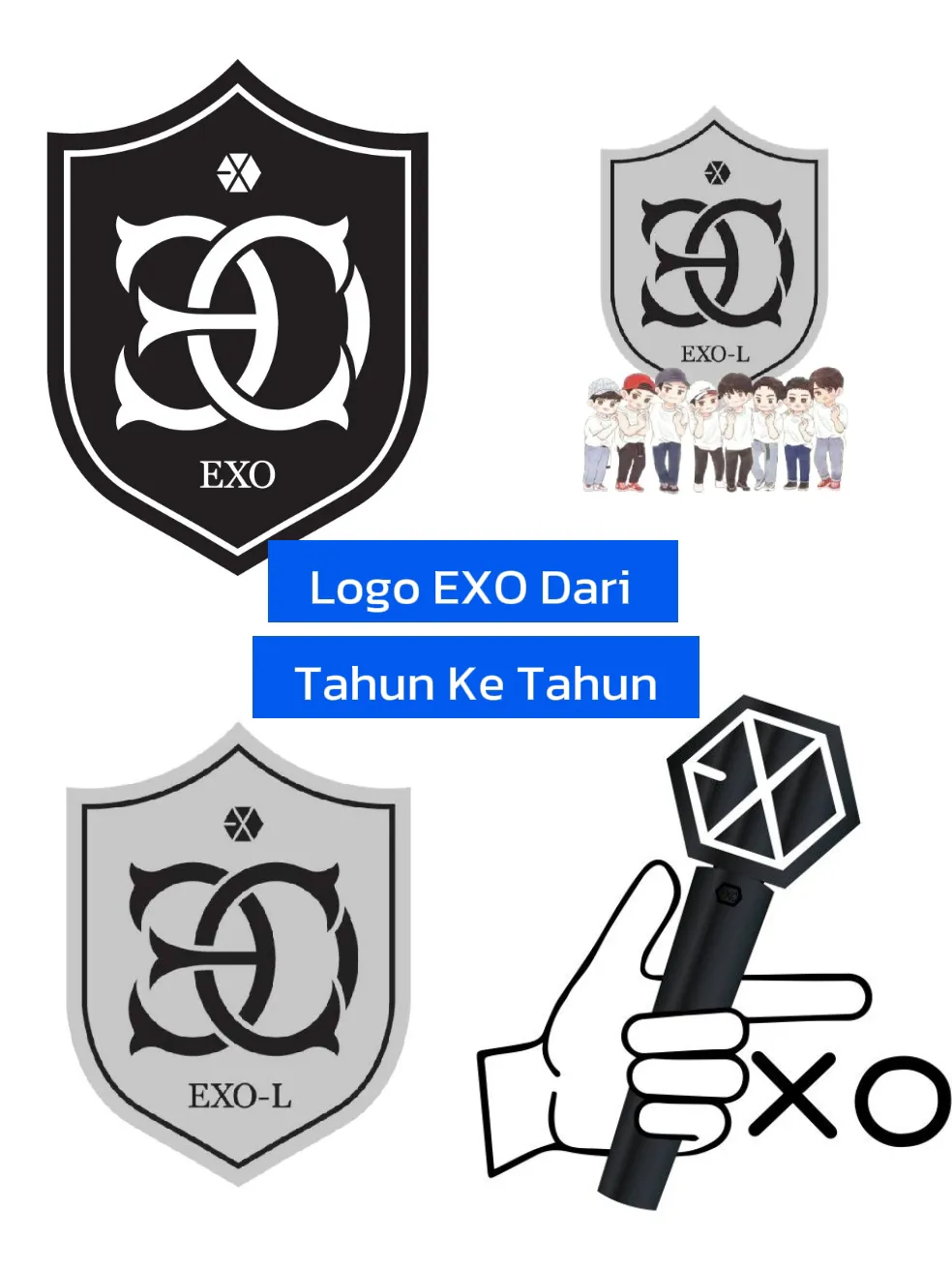 Logo EXO Dari Tahun Ke Tahun | Galeri diposting oleh amelia | Lemon8