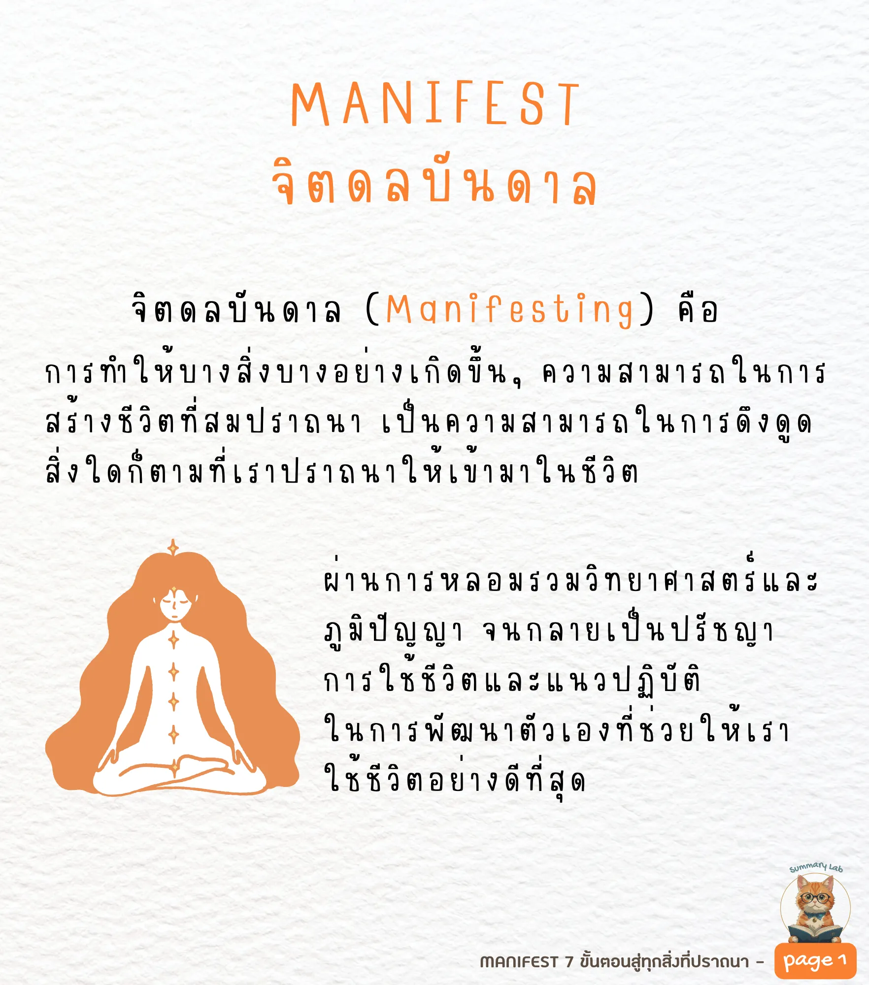 สรุปหนังสือ MANIFEST | แกลเลอรีที่โพสต์โดย SummaryLab | Lemon8