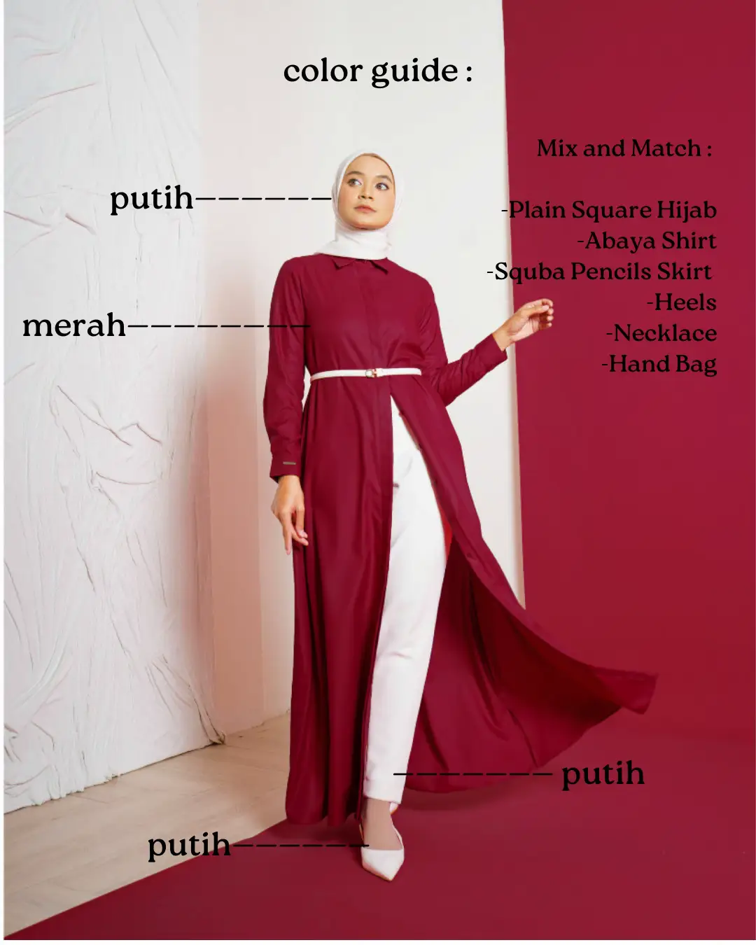 MERAH PUTIH HIJAB INSPO TO LOOK ELEGANT | แกลเลอรีที่โพสต์โดย Medianady ...