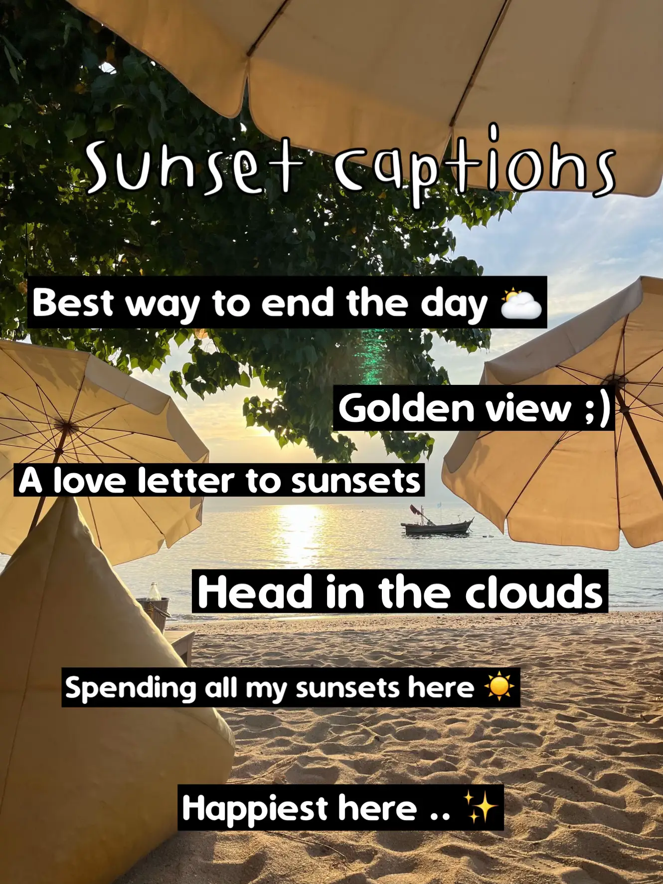 Sunset Captions 🏝 | แกลเลอรีที่โพสต์โดย Warunchita.S 78 | Lemon8