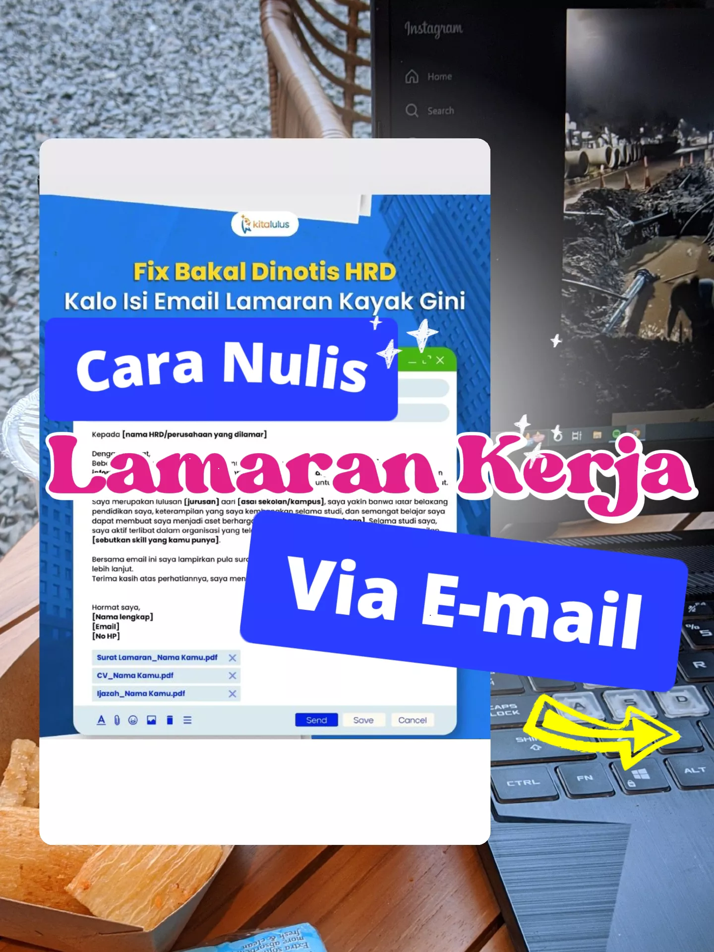 TIPS E-MAIL LAMARAN KERJA DINOTIS HRD | Galeri diposting oleh Fida NR | Lemon8