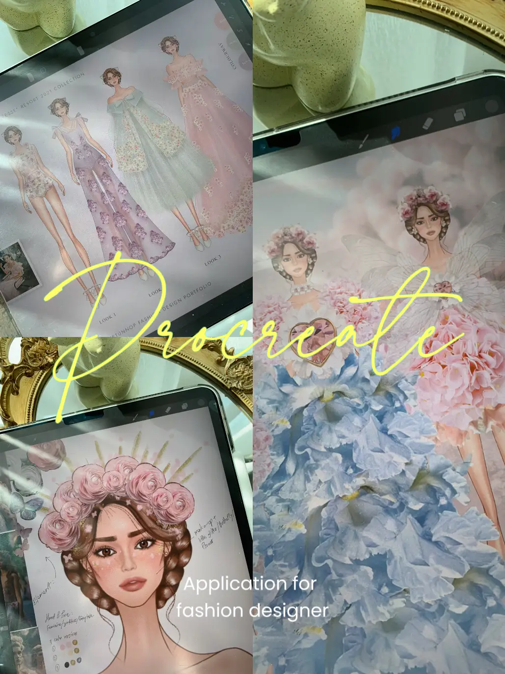 รีวิวแอพ Procreate 🏻 สำหรับทำงาน Fashion Design 👗🌸 | แกลเลอรีที่โพสต์ ...