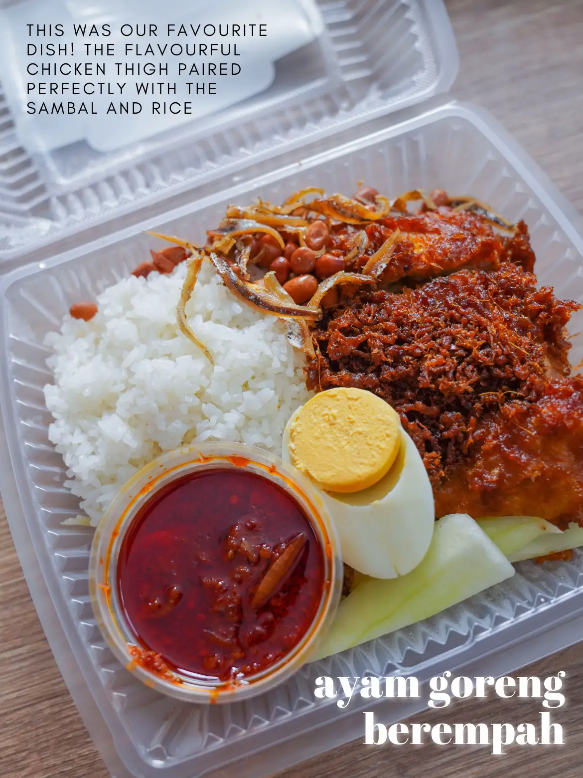 Nasi Lemak Ayam Masak Merah