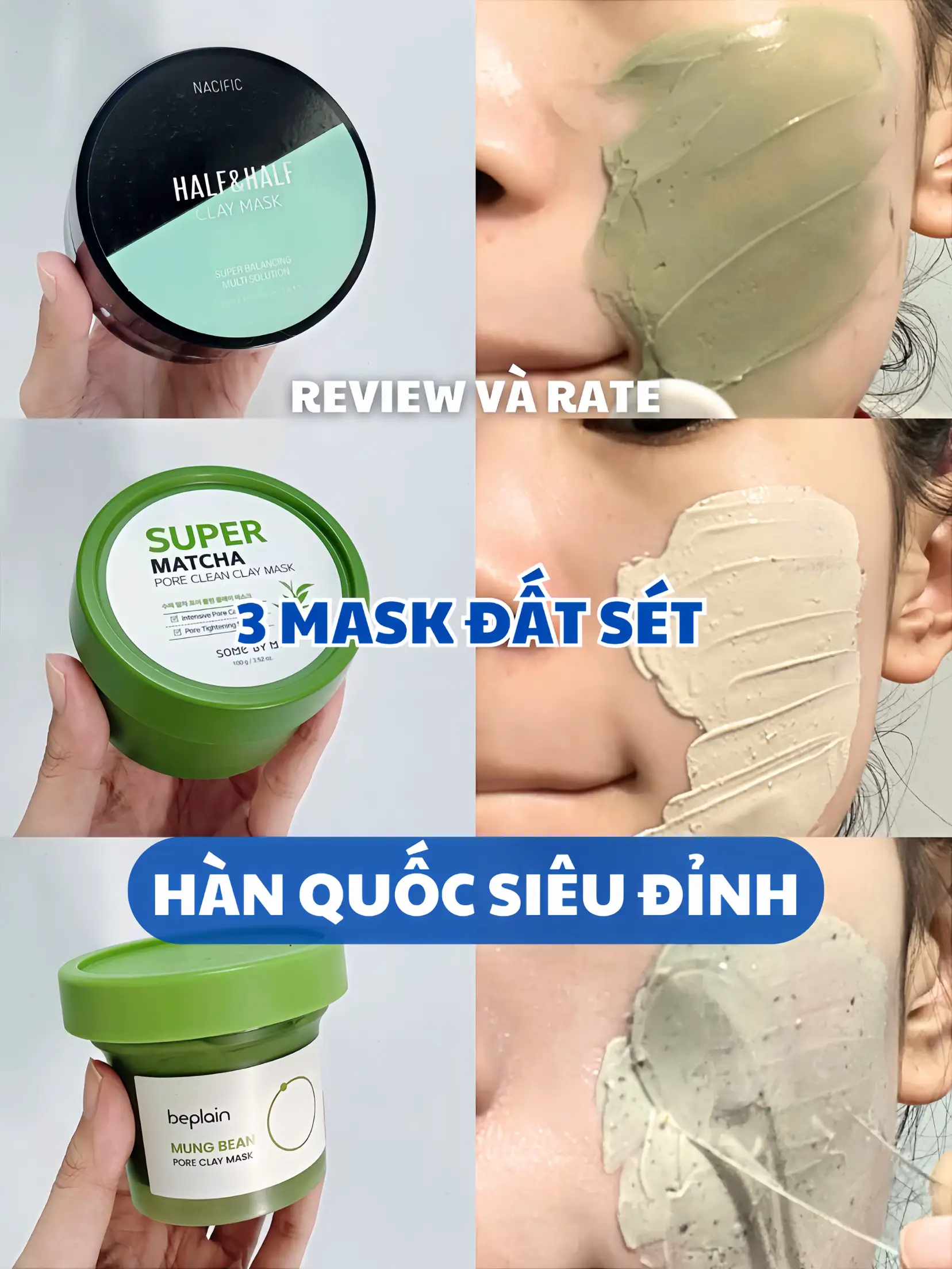 REVIEW VÀ RATE 3 LOẠI MASK HÀN QUỐC SIÊU ĐỈNH | Bộ sưu tập do Rose én ...