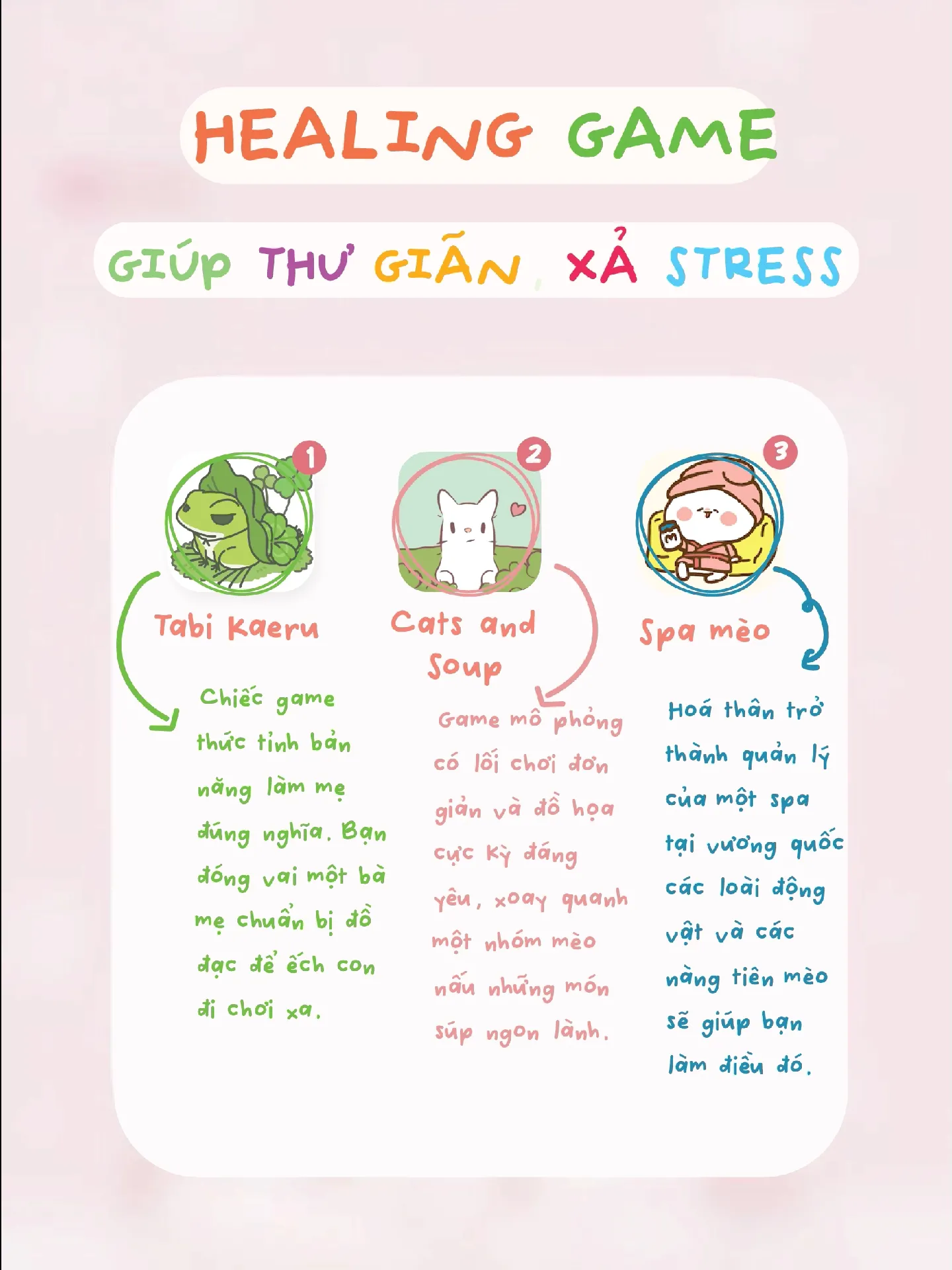 🌷 3 CHIẾC HEALING GAME ĐÁNG IU GIÚP CẬU XẢ STRESS | Bộ sưu tập do Học ...