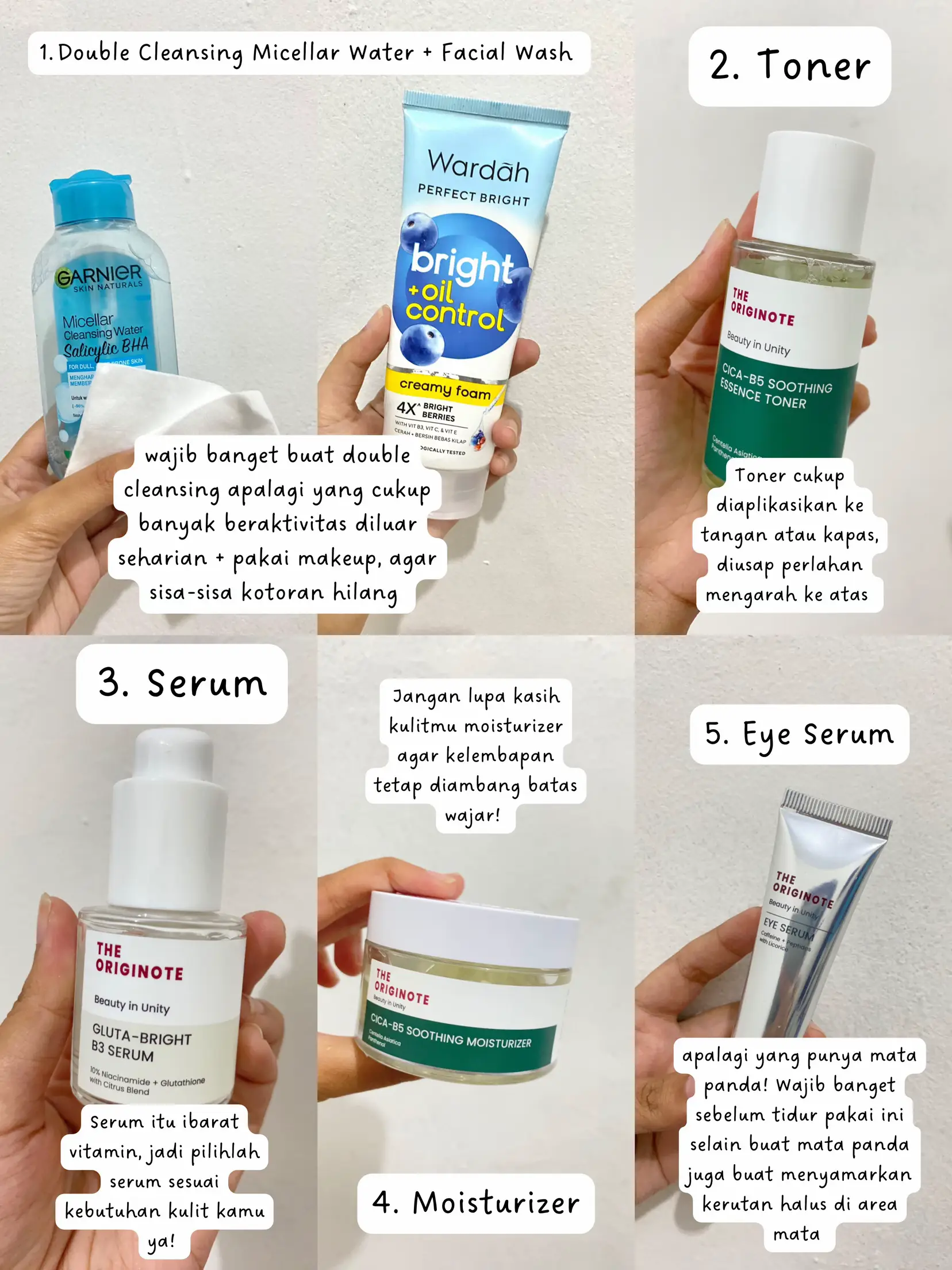 NIGHT SKINCARE ROUTINE (BASIC) | Galeri diposting oleh GlowUpWithNanot | Lemon8
