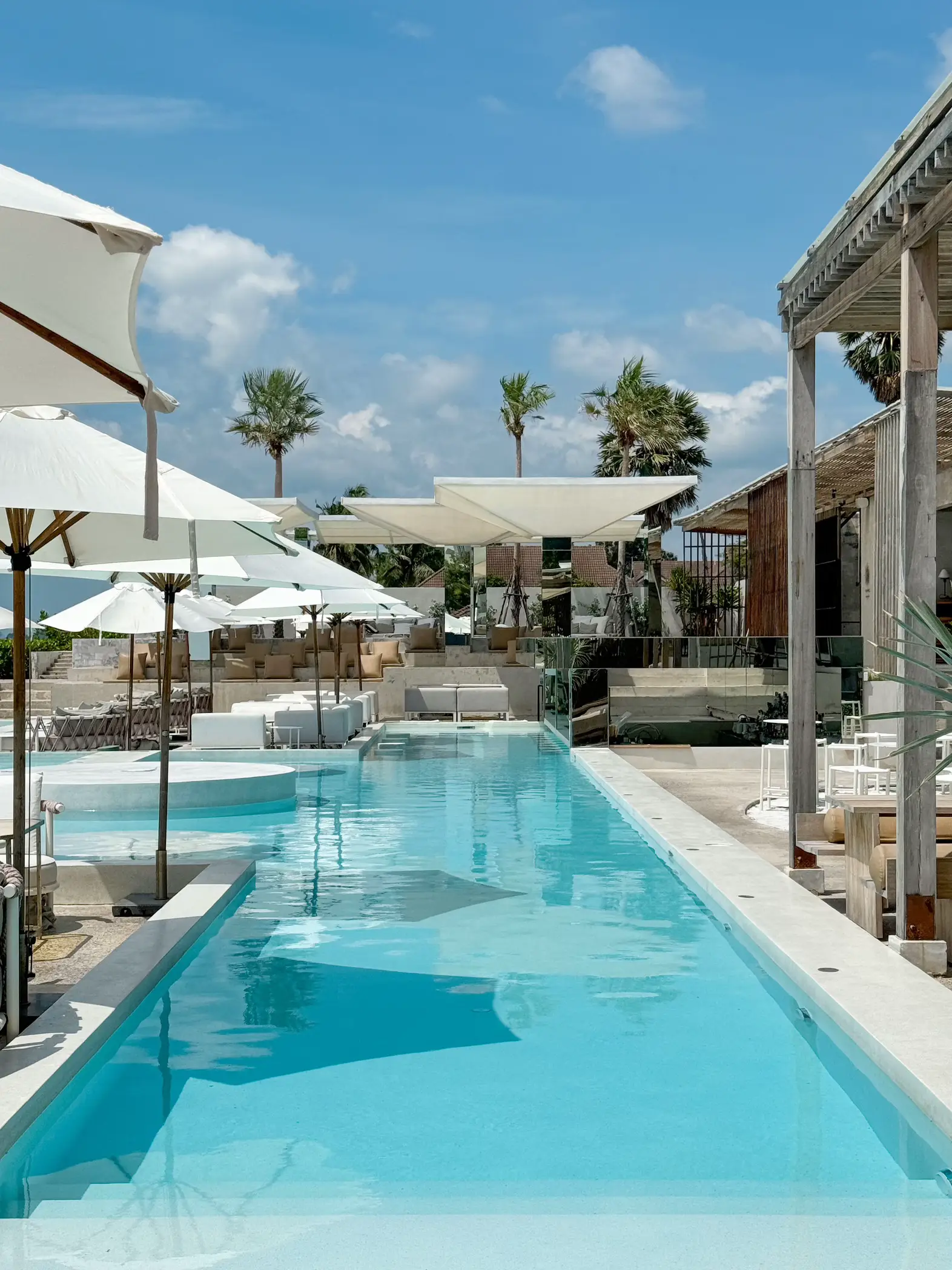 The minimalist beach club is as beautiful as a foreign country, but it ...