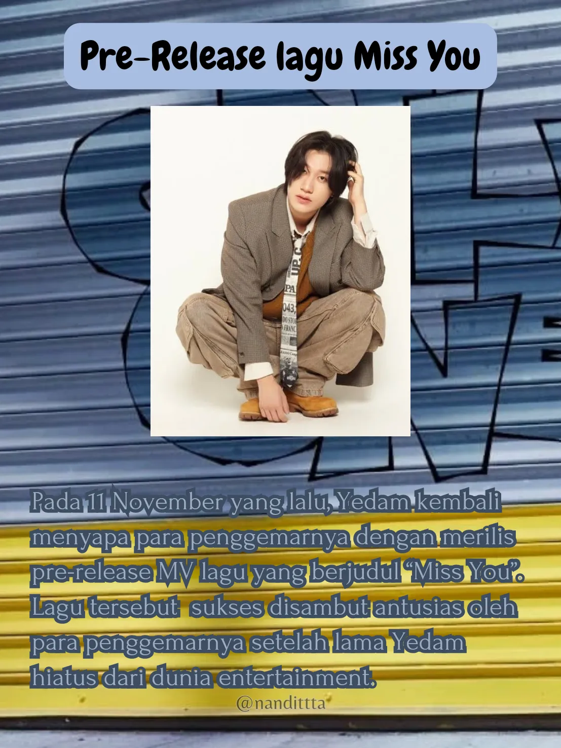 YEDAM DEBUT LAGI, WELCOME BACK YEDAM‼️ | Galeri diposting oleh Nandita Dinataa | Lemon8