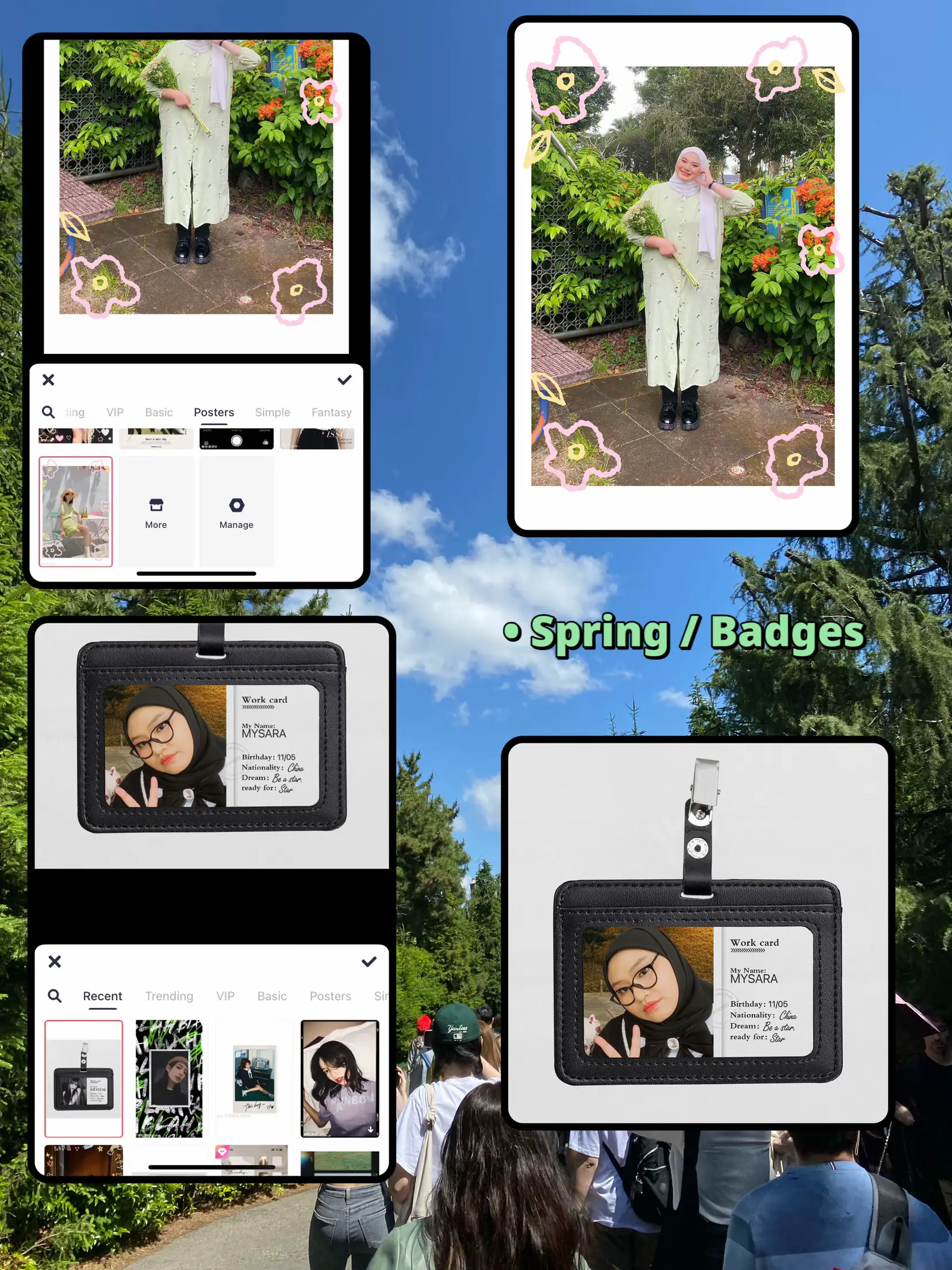 Trendy / Y2k template Frame in Meitu Apps !! | Galeri disiarkan oleh ...