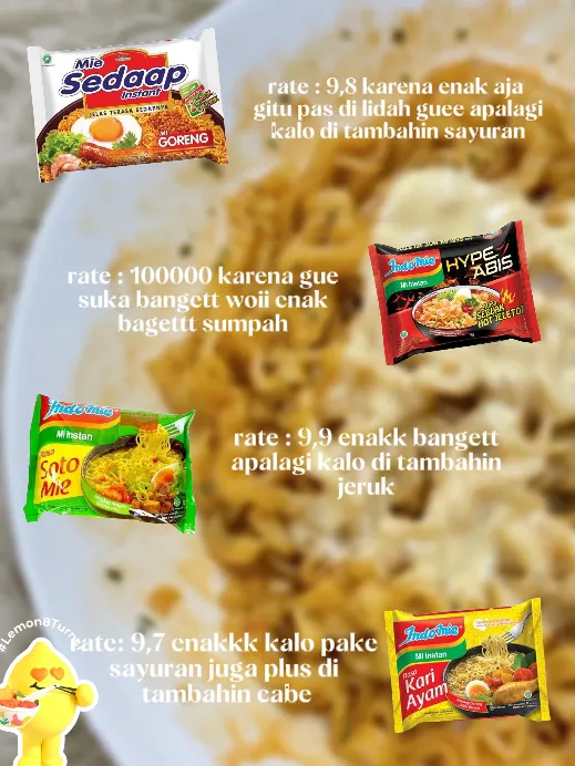 rating Indomie ter enak versi aku‼️ | Galeri diposting oleh ayaaa | Lemon8