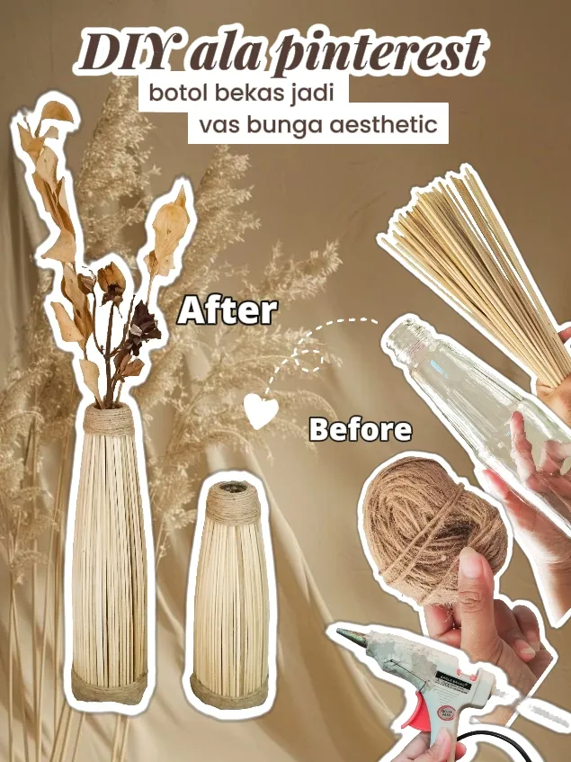 DIY vas bunga aesthetic ala pinterest 🤩 | Galeri diposting oleh ...