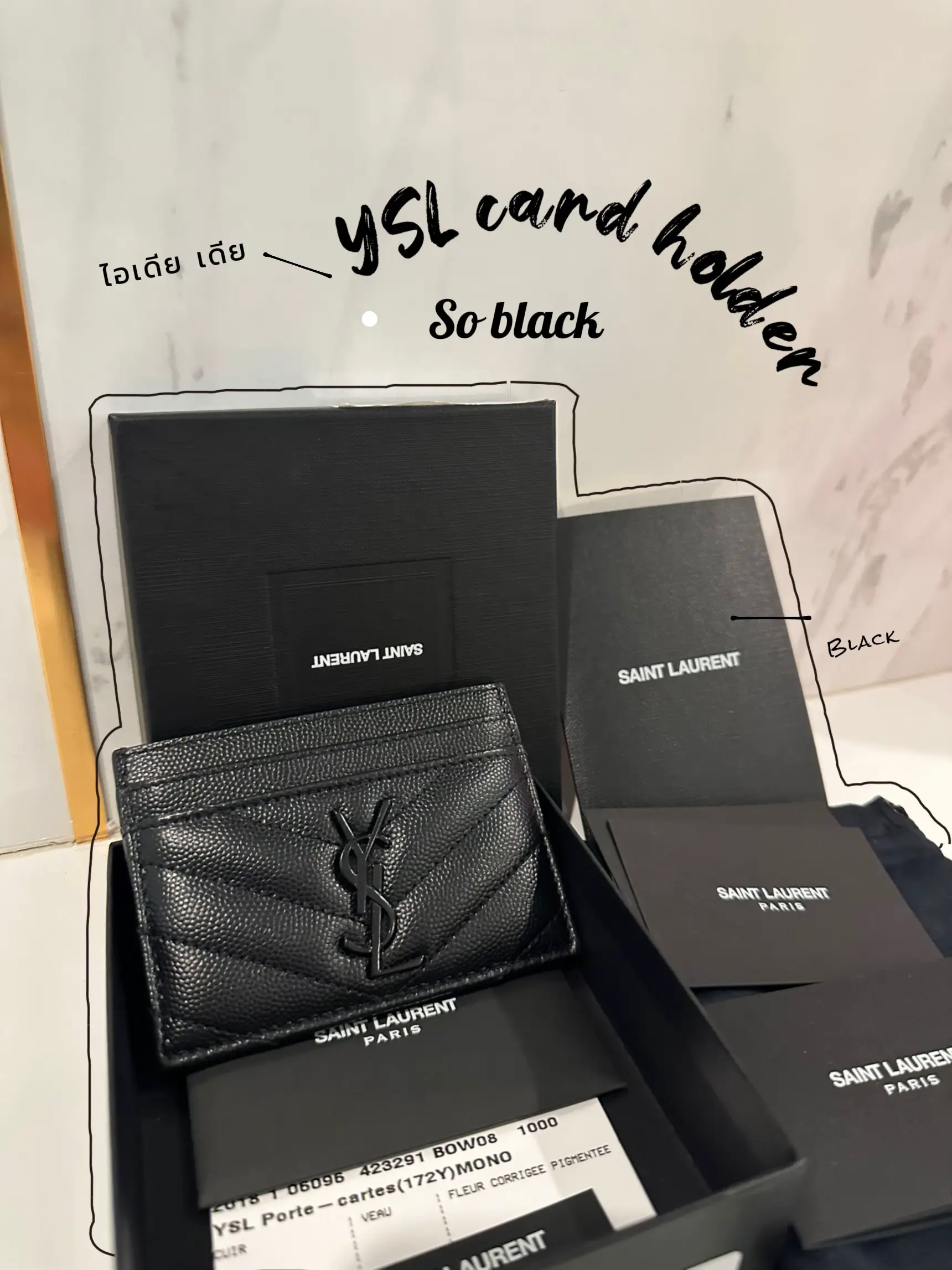 Ysl card holder so black | แกลเลอรีที่โพสต์โดย ไอเดีย เดีย | Lemon8