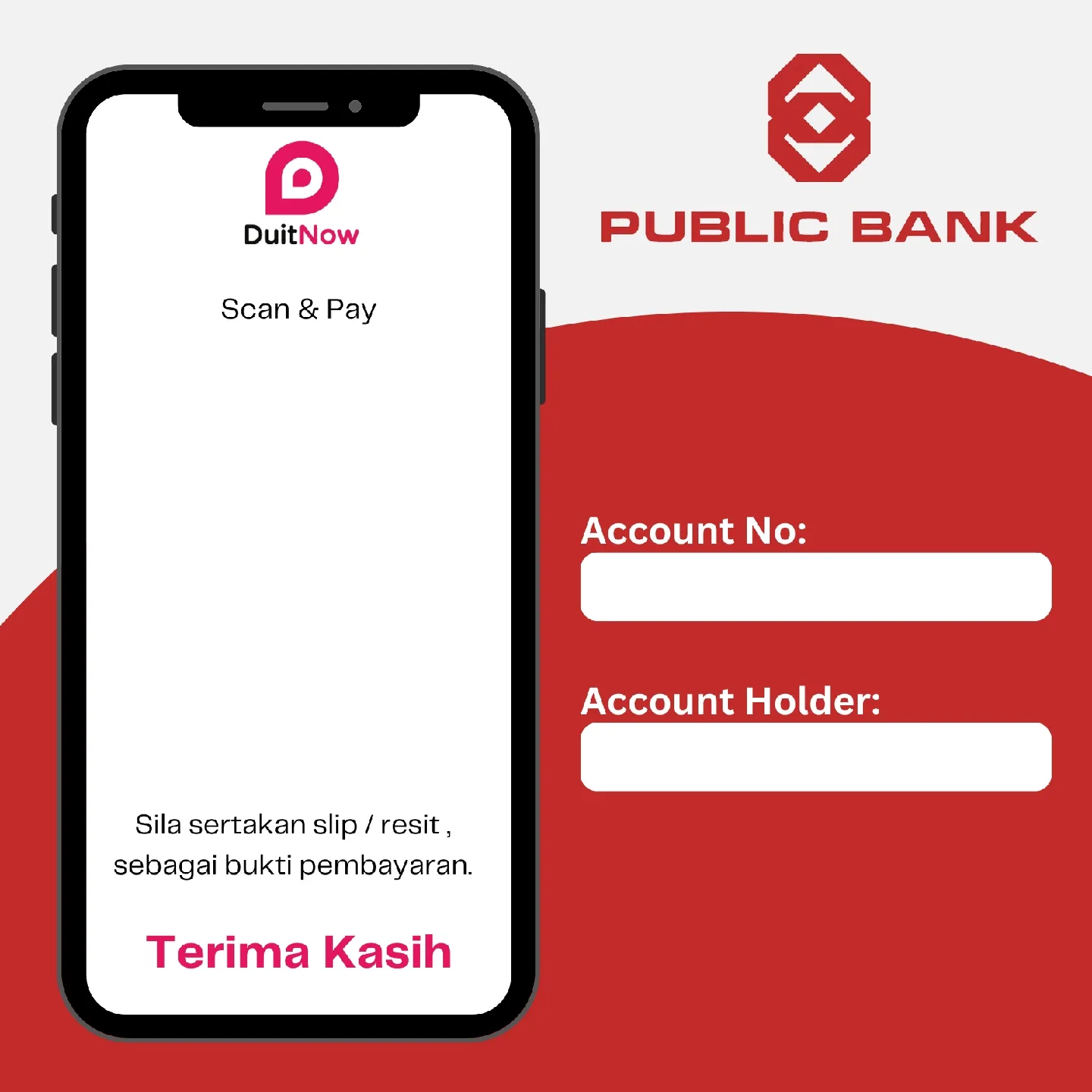 Hi! Simple template Qrpay/duitnow untuk anda. | Galeri disiarkan oleh ...
