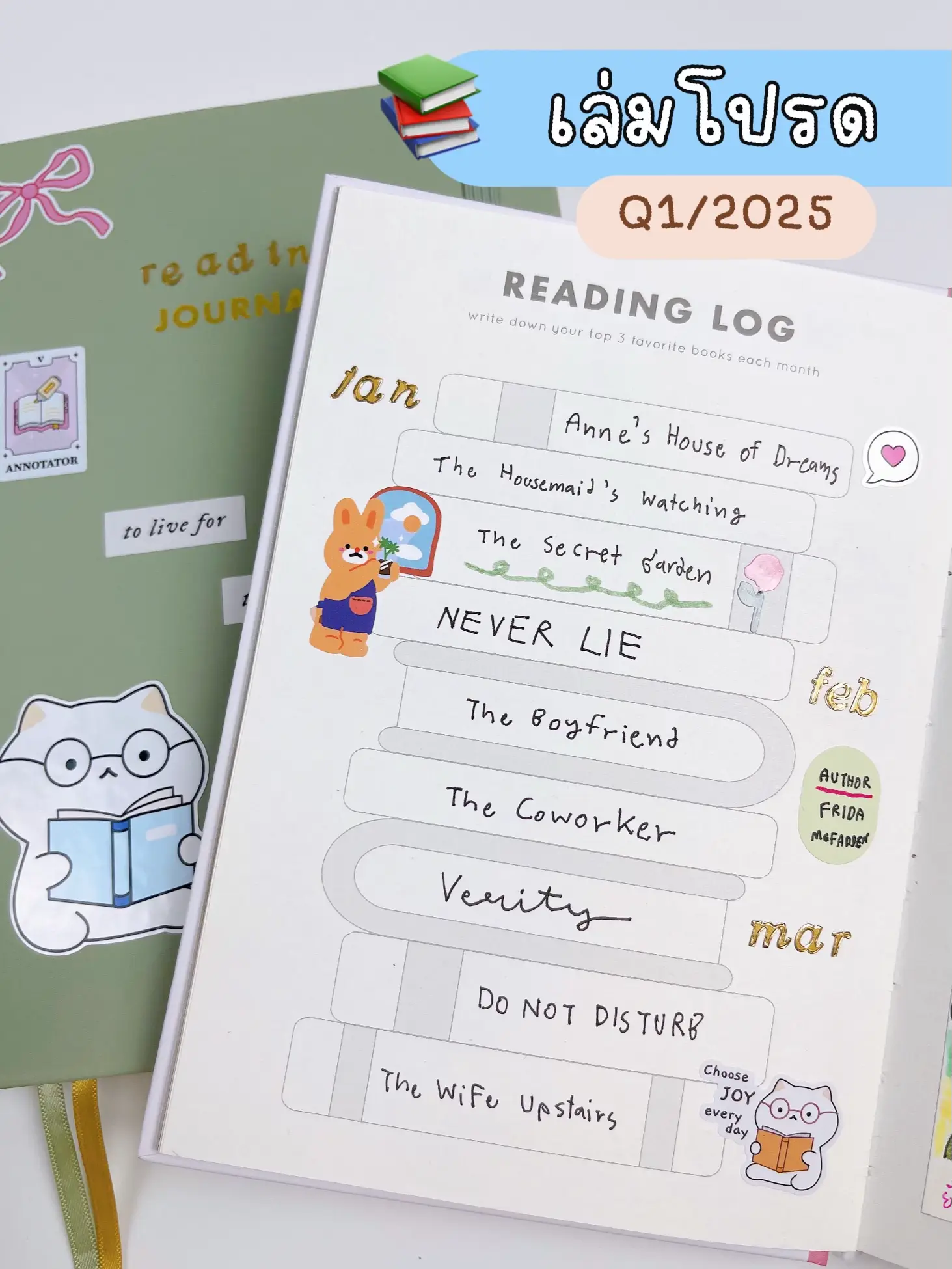 จัดอันดับหนังสือ ไตรมาส 1/2025 📚 | แกลเลอรีที่โพสต์โดย Mimi’s Plan | Lemon8