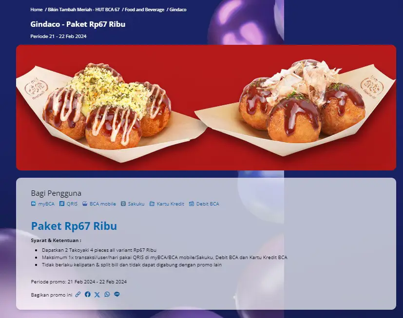 SAVE DULU ‼️PROMO HUT BCA 67 DISKON S/D 67% | Galeri diposting oleh ...