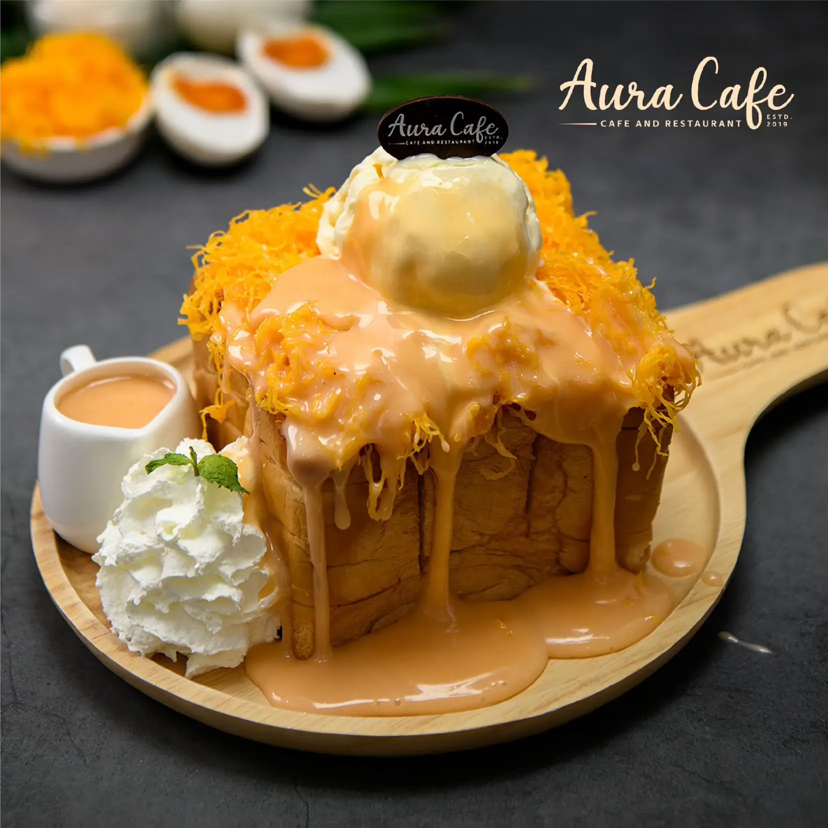 Honey Toast line said, must follow and try. 🍞 | Gallery posted by Aura Cafe | Lemon8