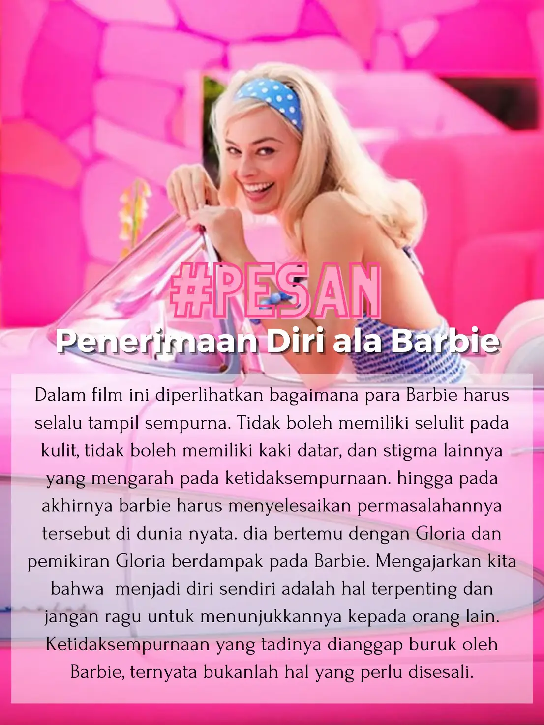Belajar Tentang Penerimaan Diri Dari Barbie Movie💗 | Galeri diposting oleh Raya Ilmiah | Lemon8