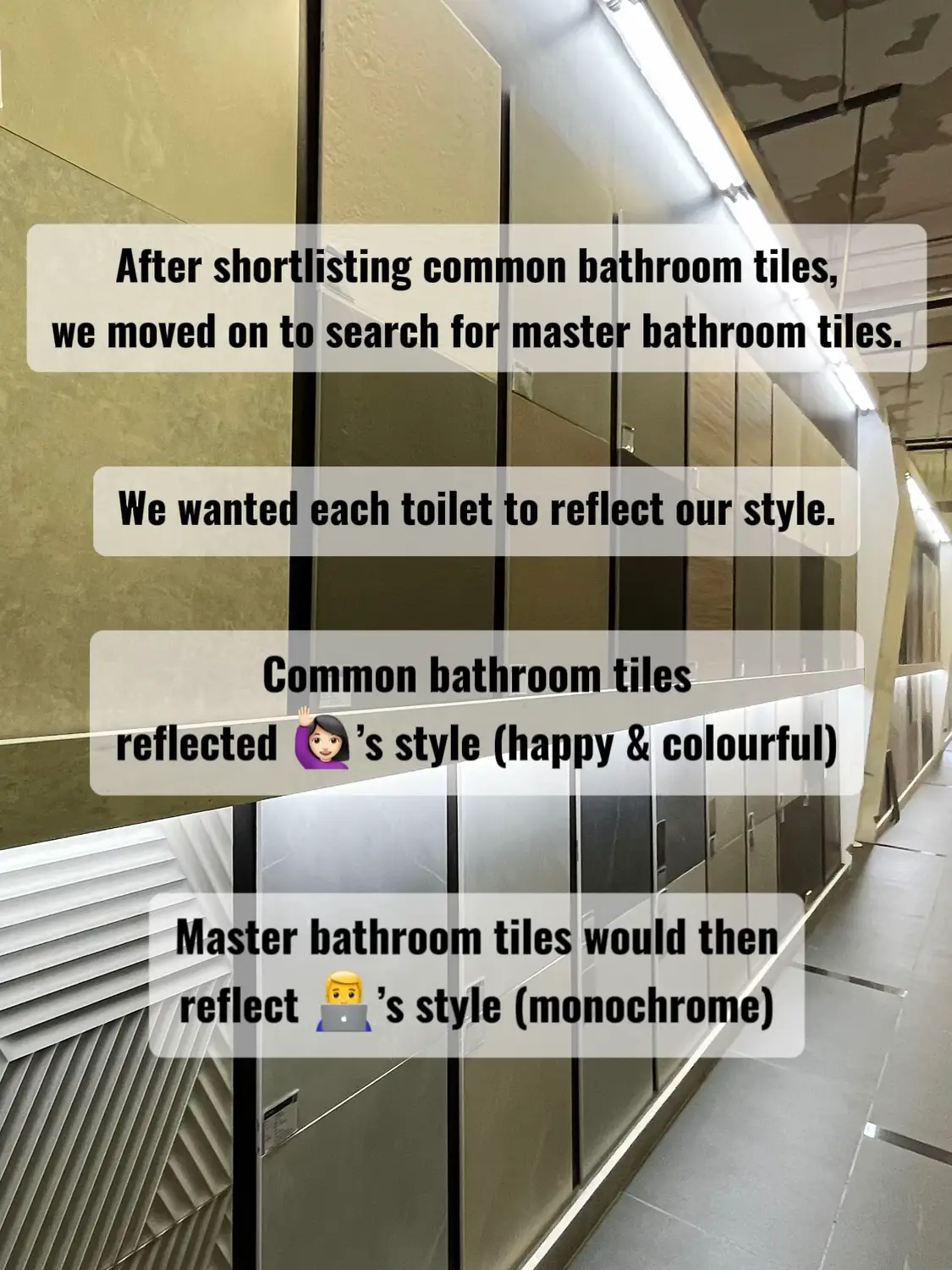 Our not-so-typical tile selection experience 💨🫢🧱 | Gallery posted by B&E | Lemon8