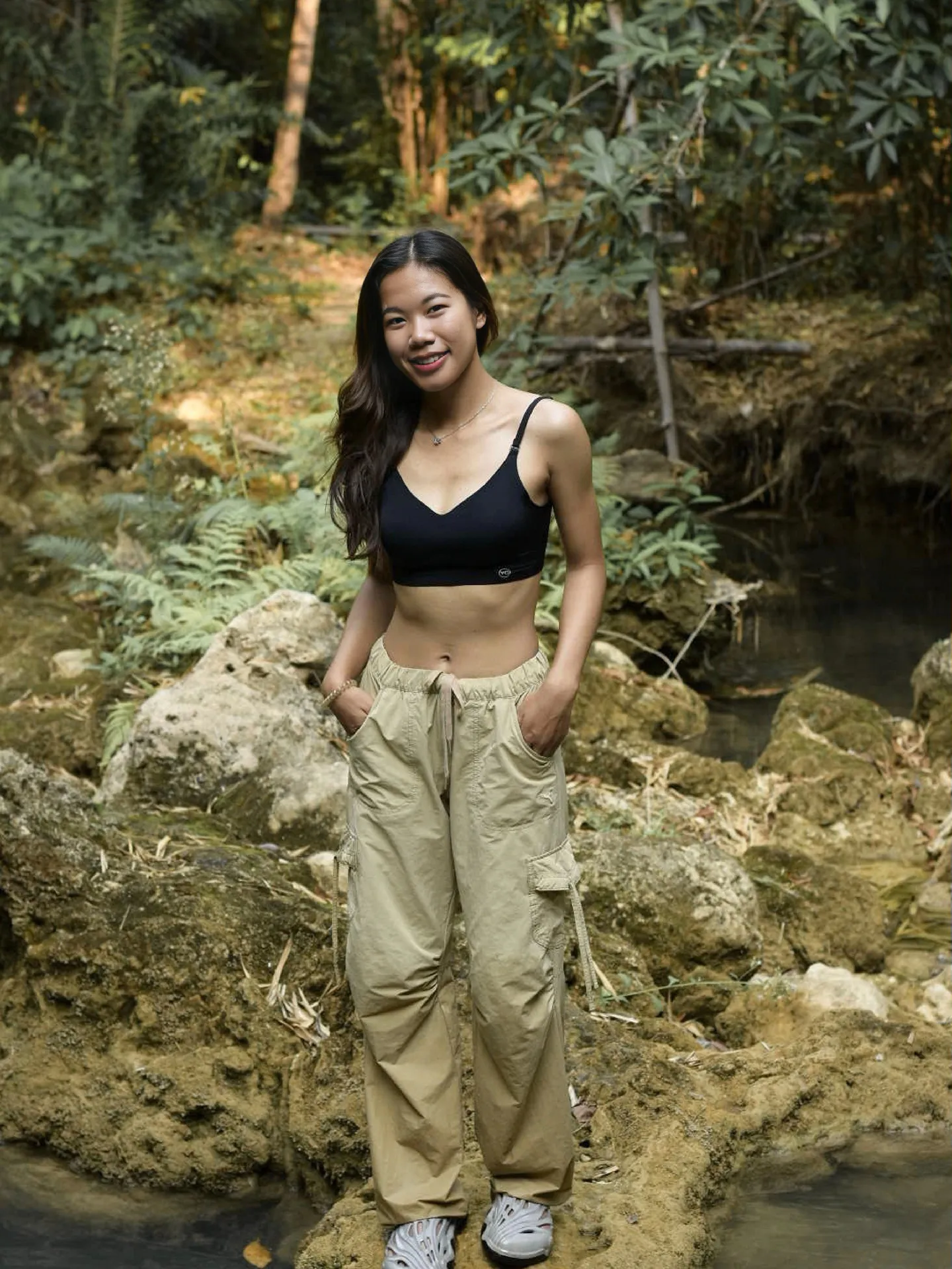 น้ำตกห้วยแม่ขมิ้น อุทยานเขื่อนศรีนครินทร์ กาญฯ | แกลเลอรีที่โพสต์โดย Ploy Kun | Lemon8