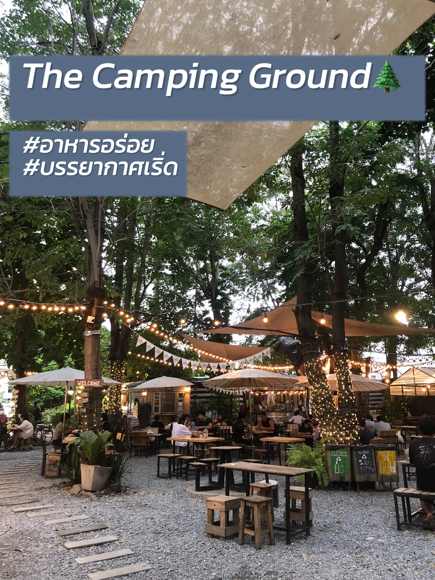 ร้าน camping time บรรยากาศแบบมาตั้งแคมป์ มีดนตรีฟัง | แกลเลอรีที่โพสต์โดย K_TOYOU 💜 | Lemon8