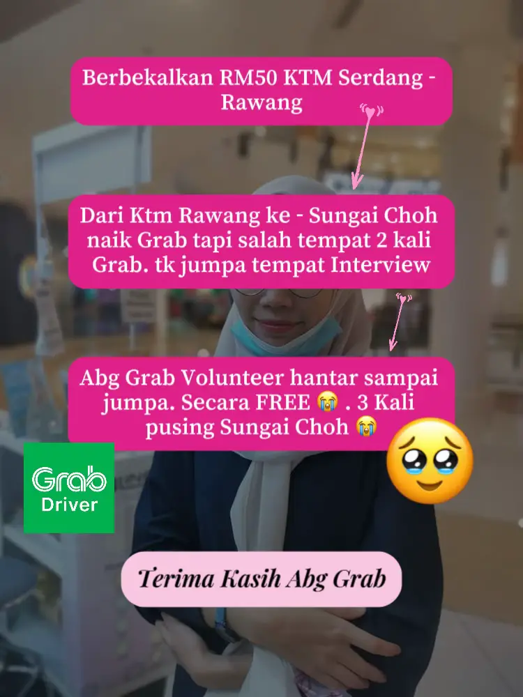 Unexpected Grab Yang Tolong Saya🥹 | Galeri disiarkan oleh Nanie Rasat | Lemon8