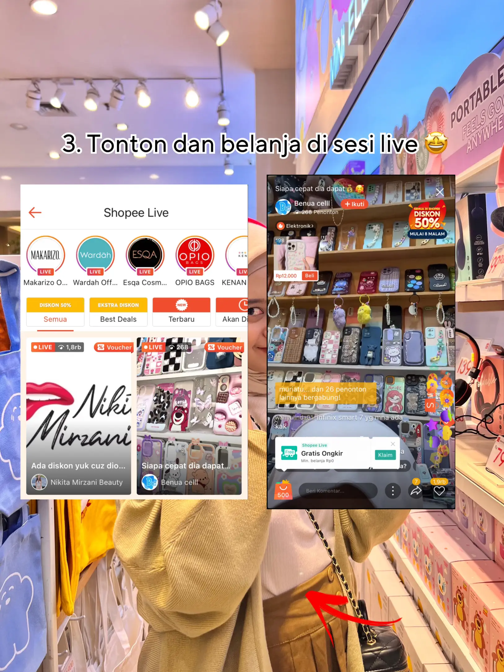 TUTORIAL BELANJA MURAH DISKON 50% ALA AKU 🥰 | Galeri diposting oleh Vitaatasa | Lemon8