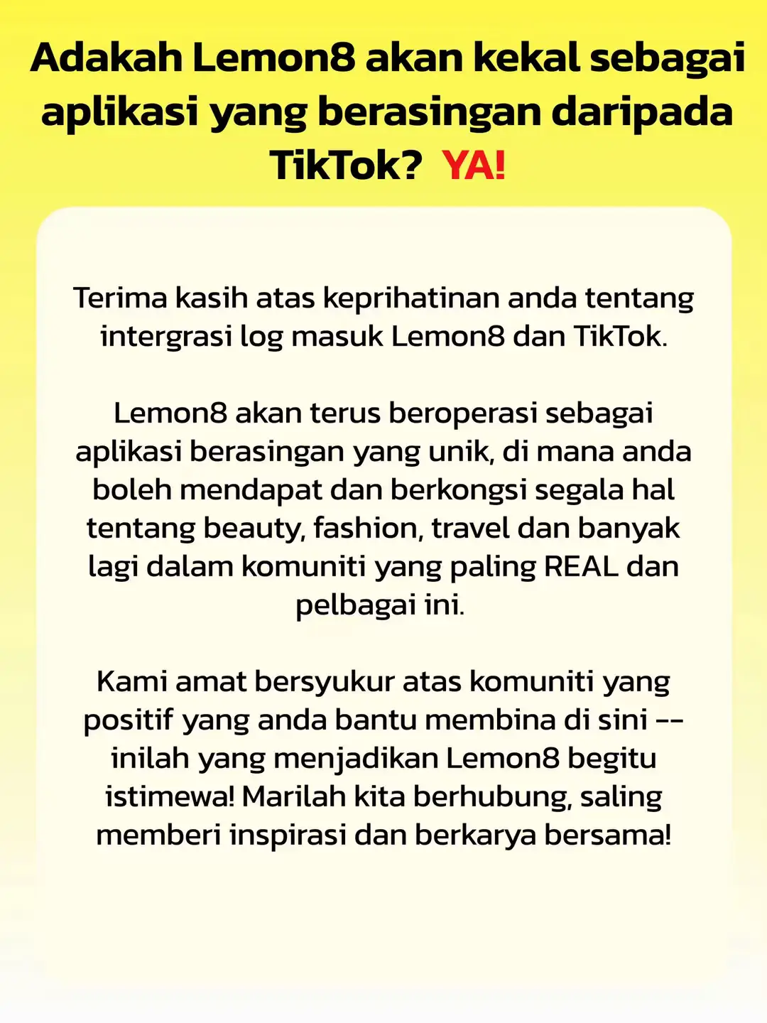 SAVE POST INI! Cara hubungkan akaun Lemon8 🍋 | Galeri diposting oleh Lemon8_MY | Lemon8